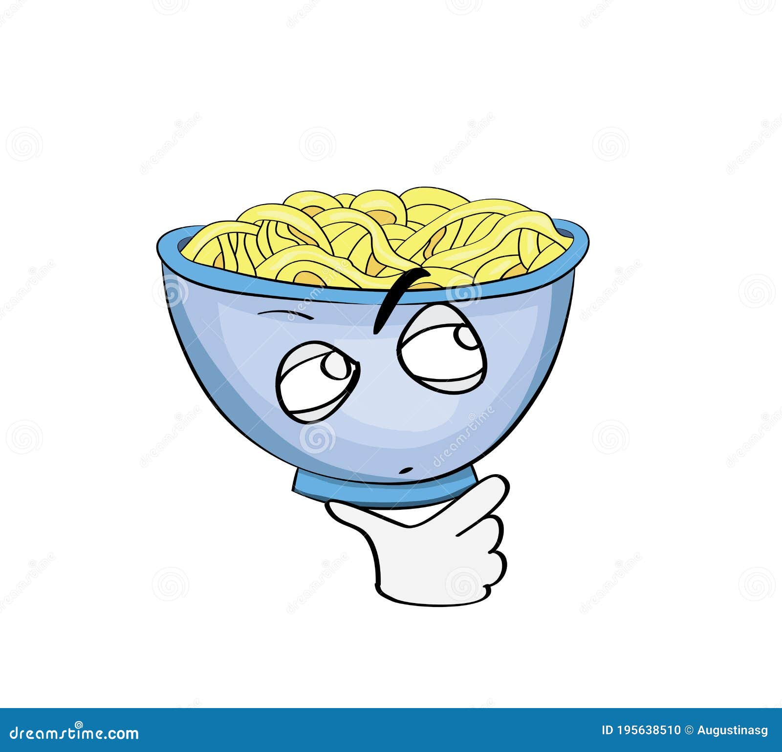 Curious Internet Meme Illustration of Pasta Stock Illustration ...