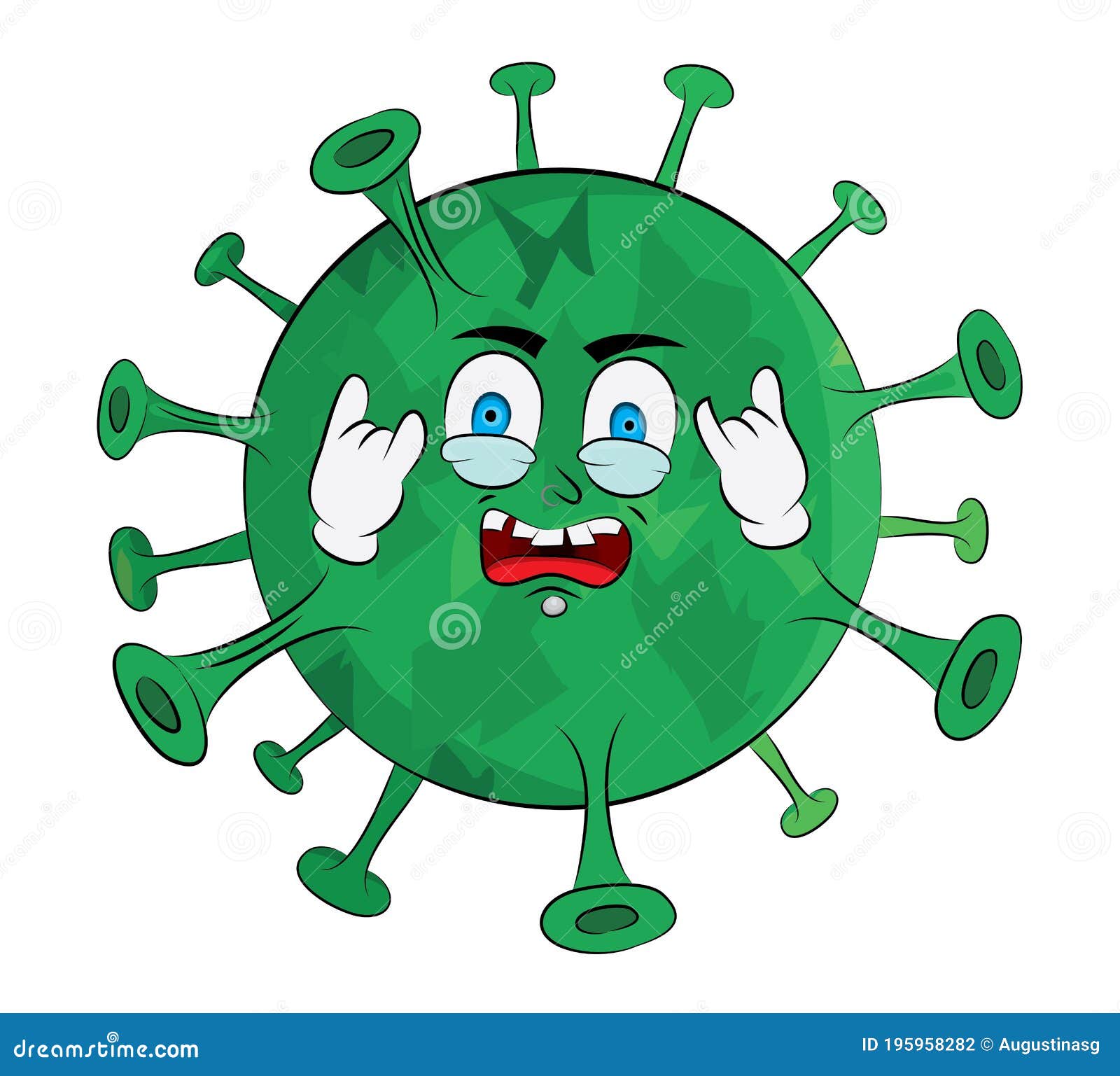 Punk Cartoon Illustration of Virus Stock Illustration - Illustration of ...