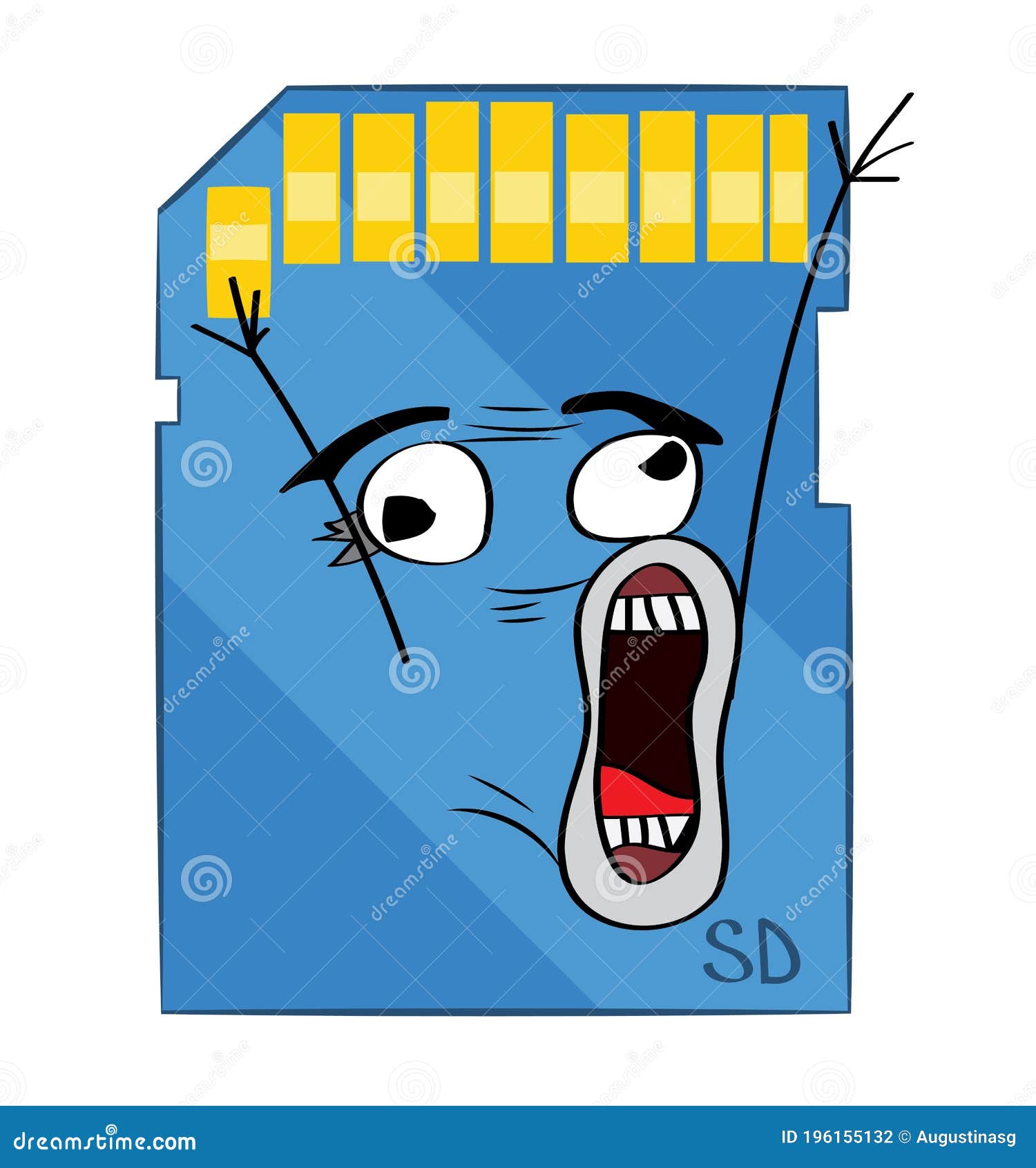 Crazy Internet Meme Illustration Of SD Card Stock Illustration ...