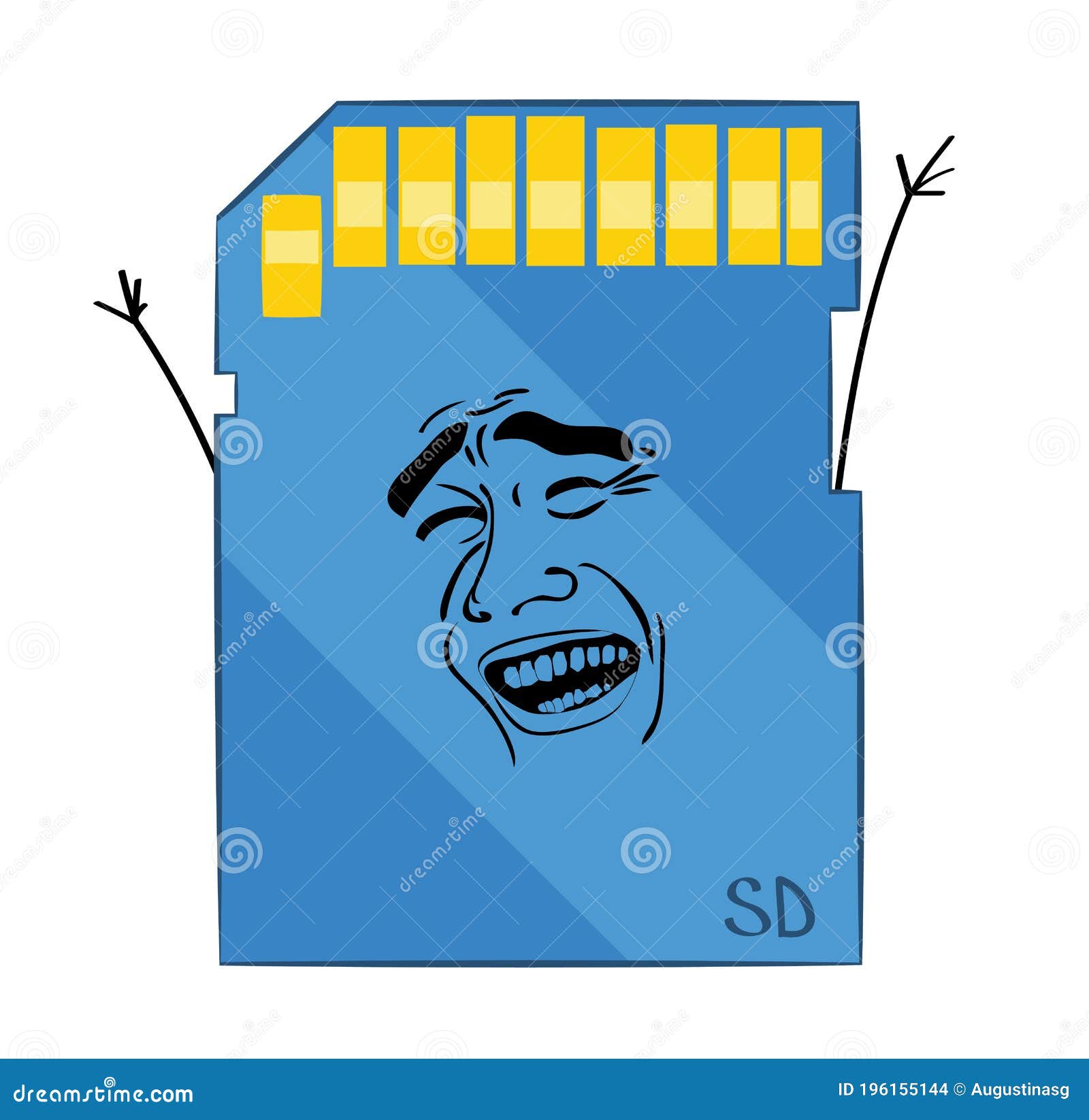 Laughing Internet Meme Illustration Of Trash Can | CartoonDealer.com ...
