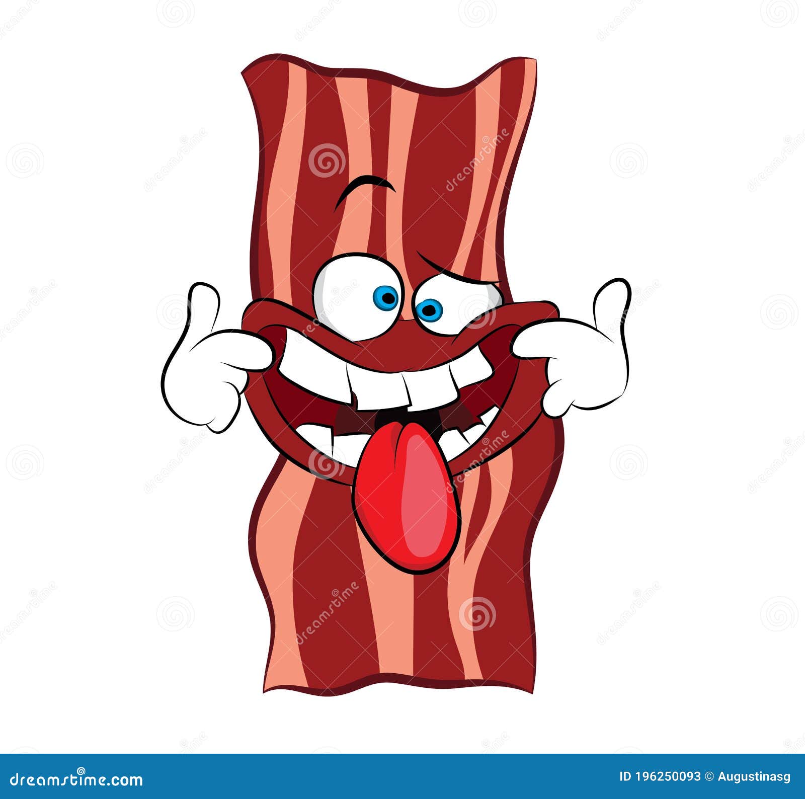 Annoying Cartoon Illustration of Bacon Stock Illustration ...