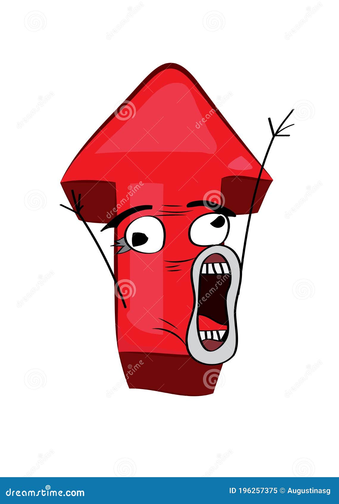 Crazy Internet Meme Illustration Of An Arrow | CartoonDealer.com #196257375