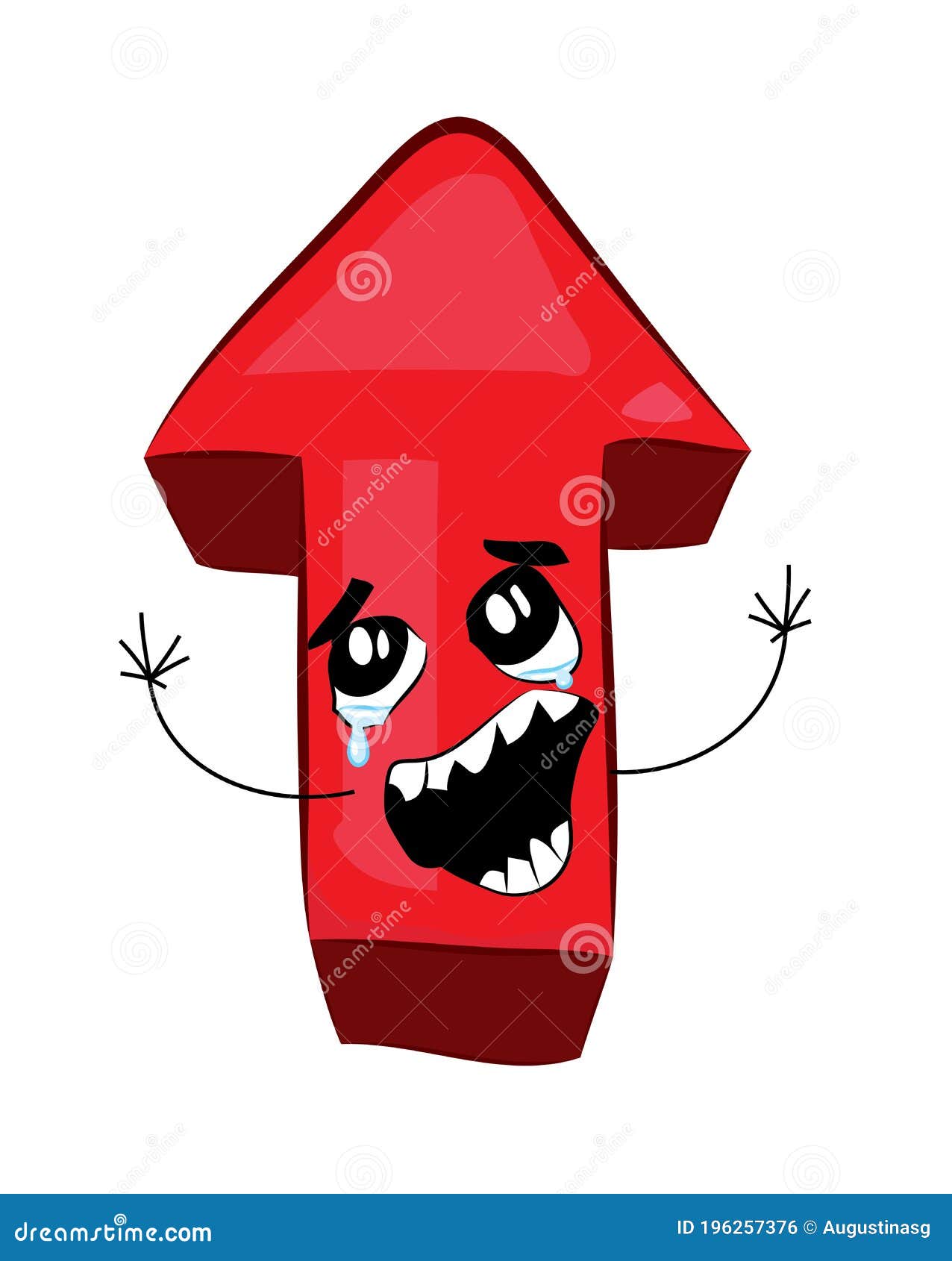Crying Internet Meme Illustration of an Arrow Stock Illustration ...