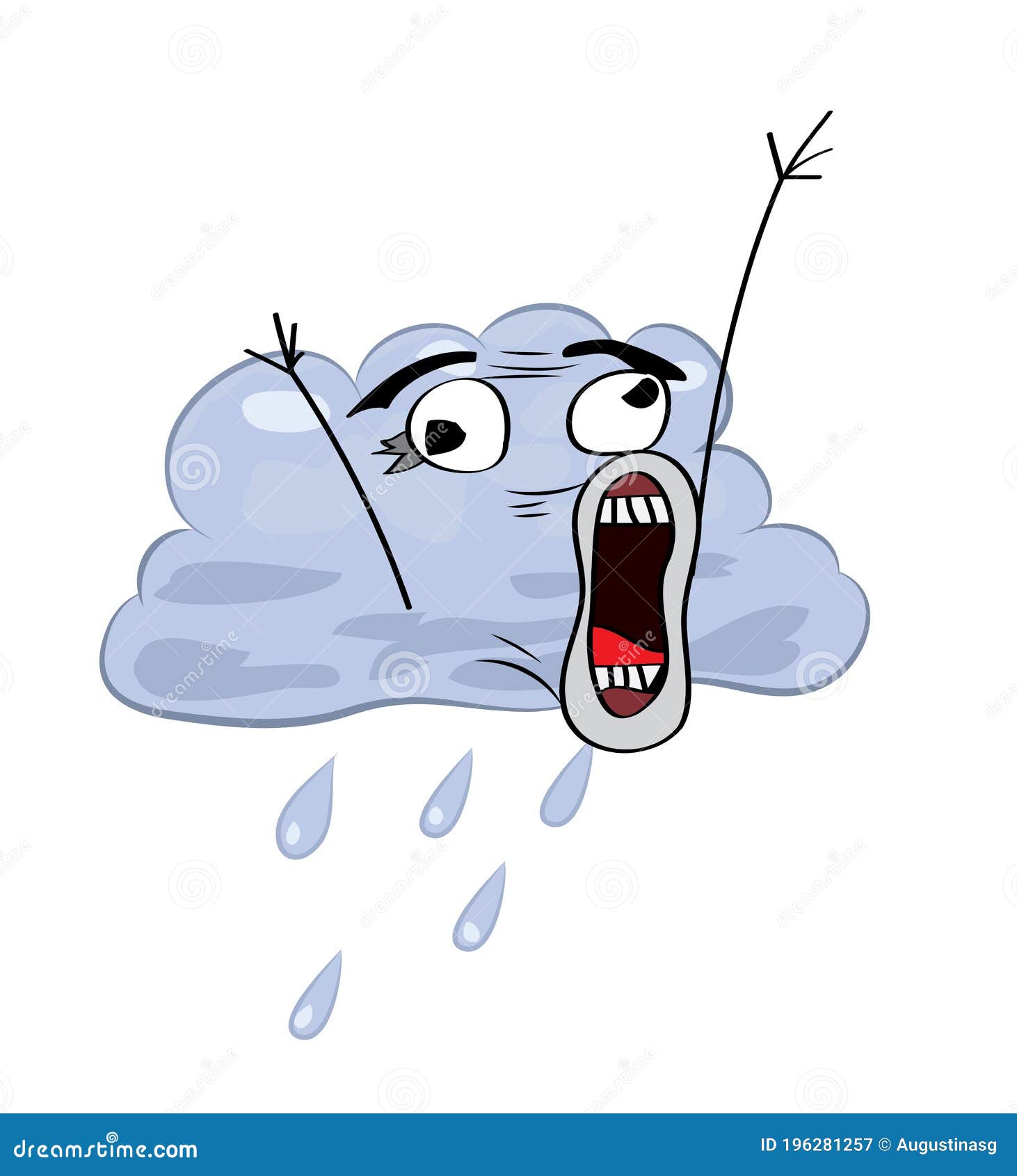 Crazy Internet Meme Illustration of Rain Cloud Stock Illustration ...