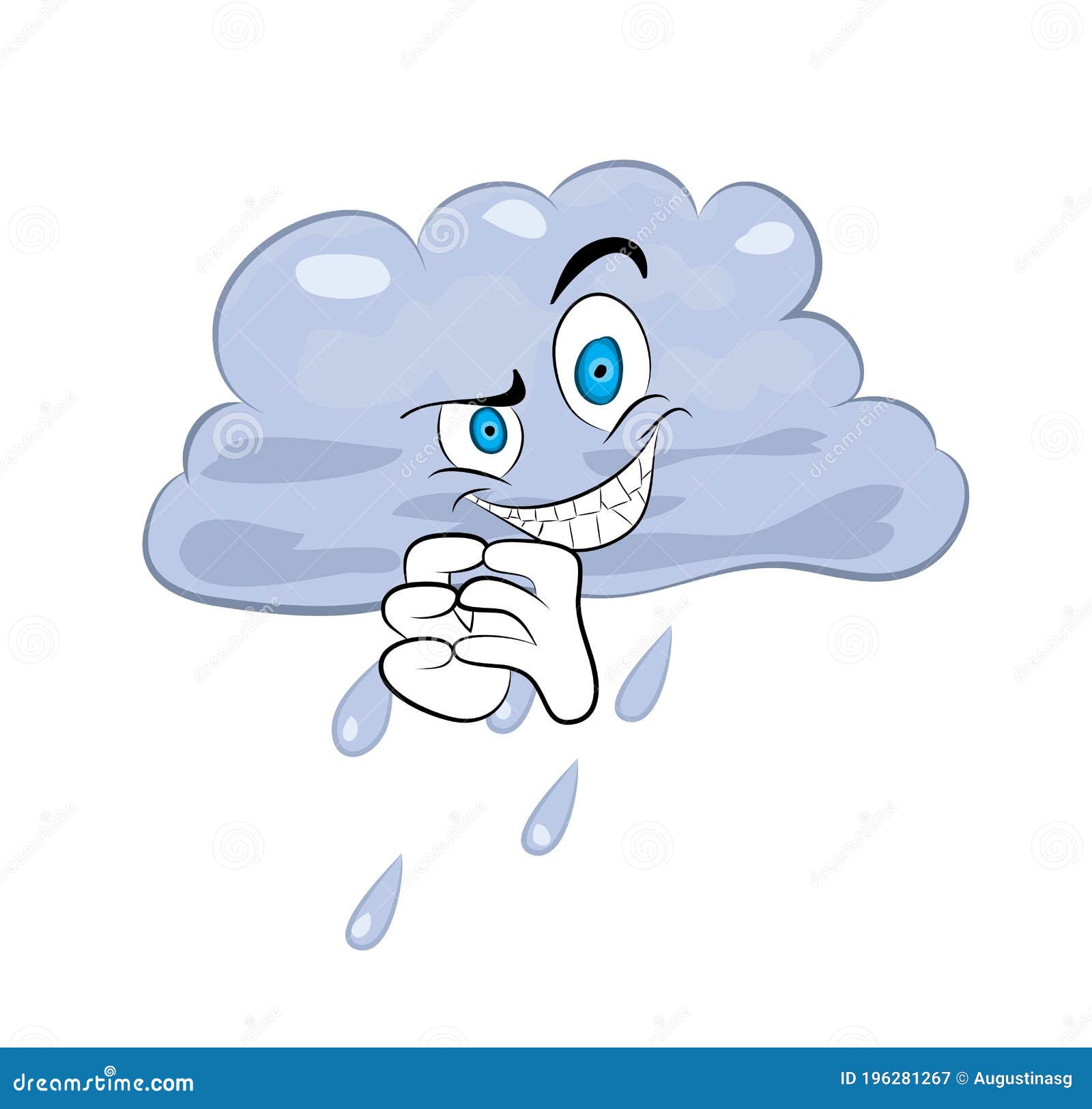 Evil Cartoon Rain Cloud