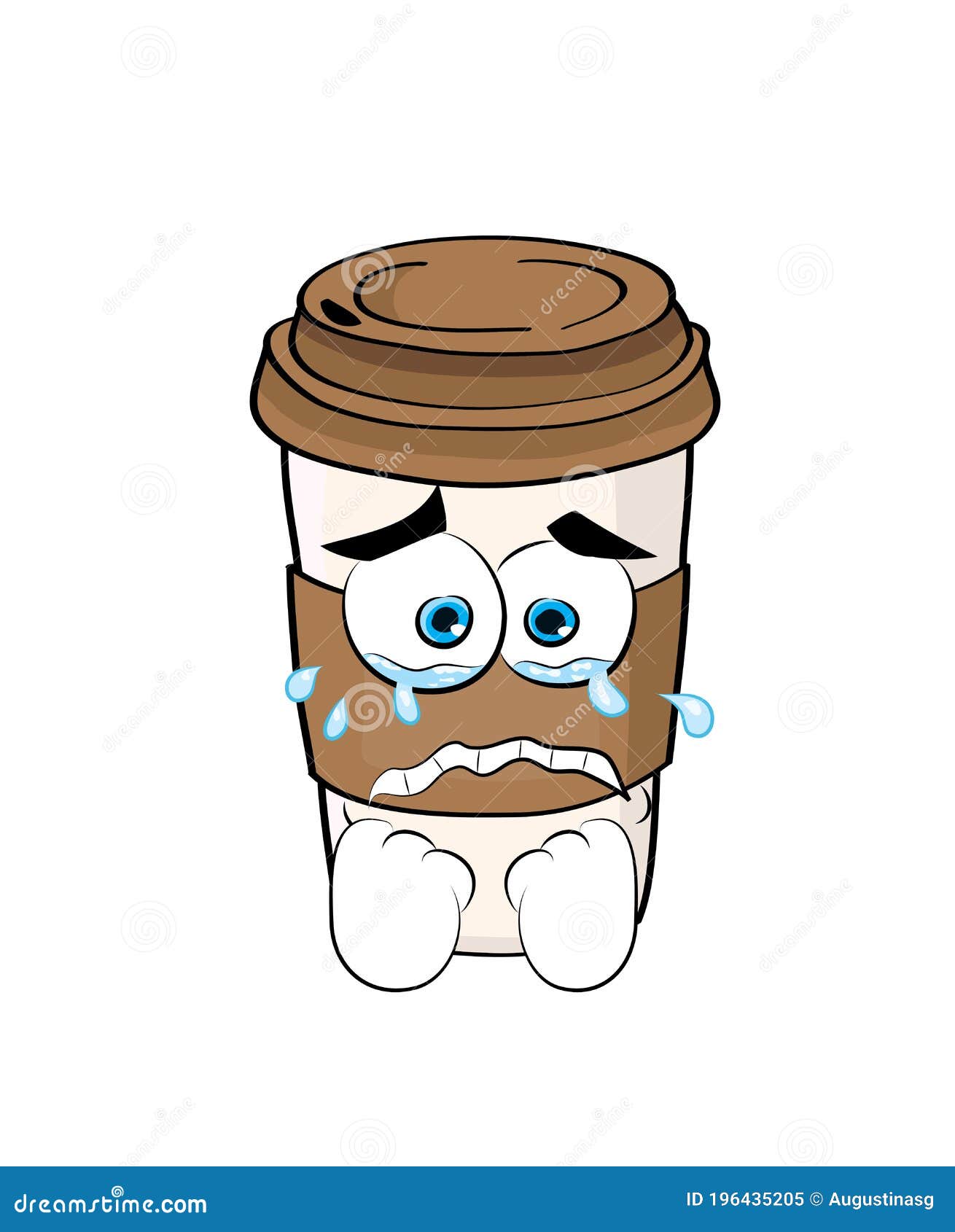 Crying Coffee Vending Machine In A Karakter Vector Illustration ...