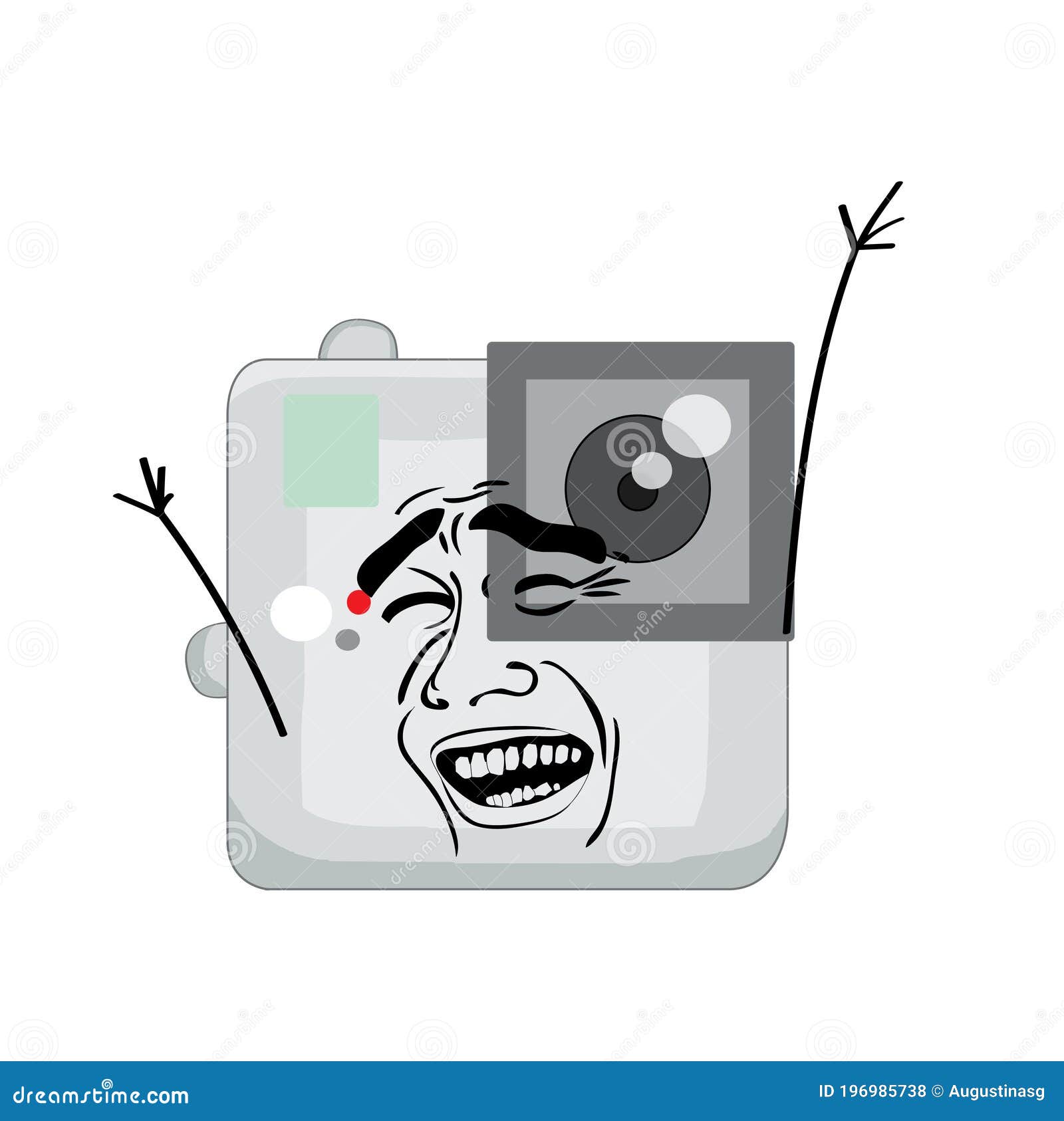 Laughing Internet Meme Illustration Of Action Camera Royalty-Free ...