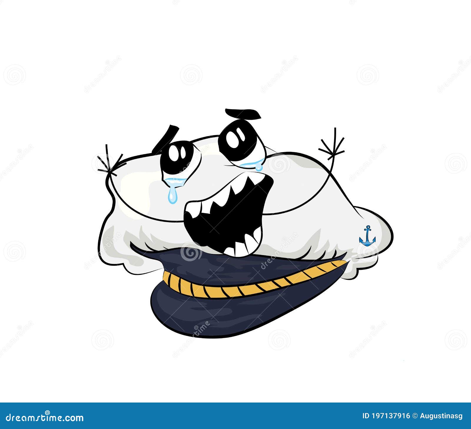 Crying Internet Meme Illustration Of Captain Hat Royalty-Free Cartoon ...
