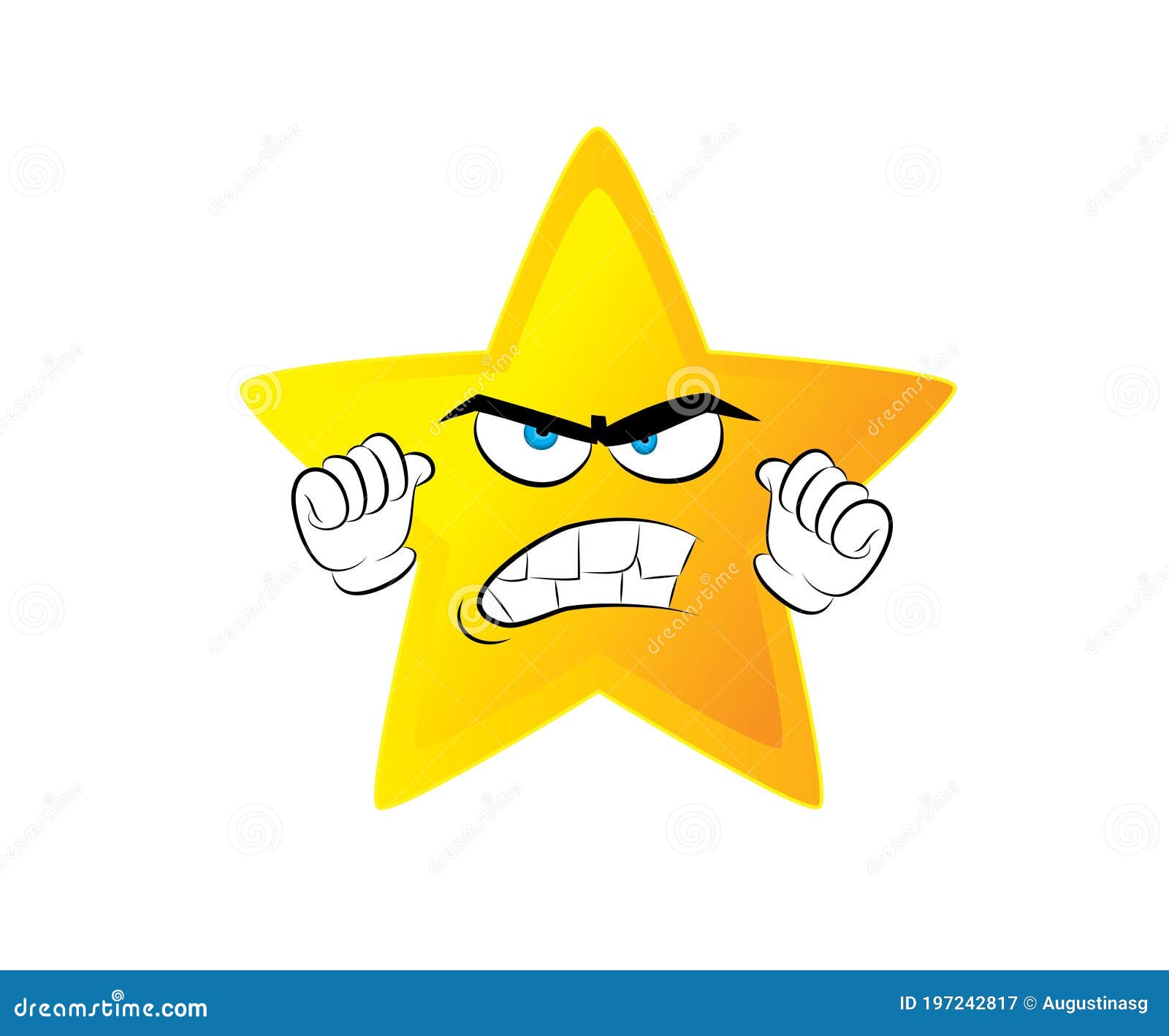 Angry Star Cartoon Character Illustration Stock Image | CartoonDealer ...