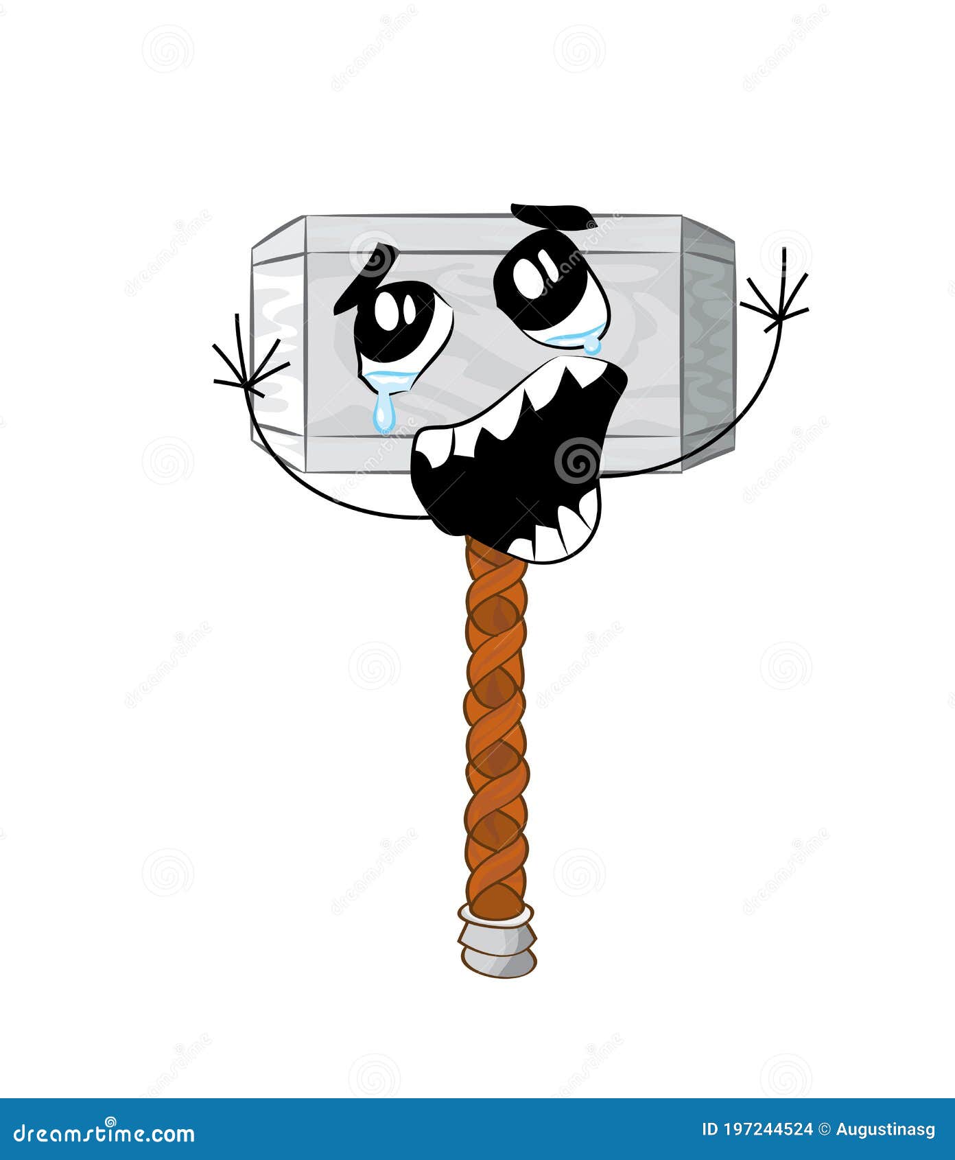 Crying Internet Meme Illustration of Thor Hammer Stock Illustration ...