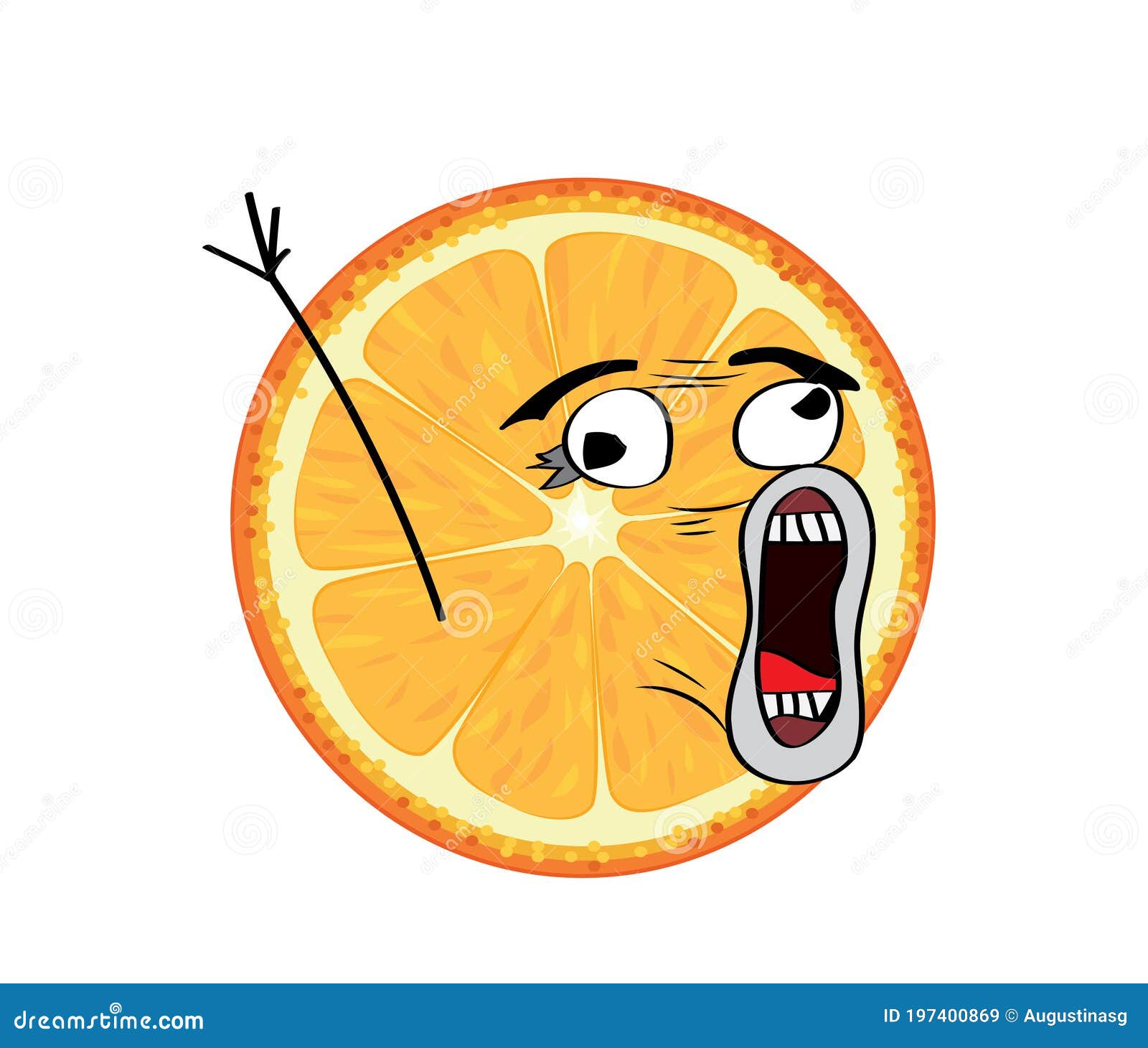 Crazy Internet Meme Illustration of Orange Cut Stock Illustration ...