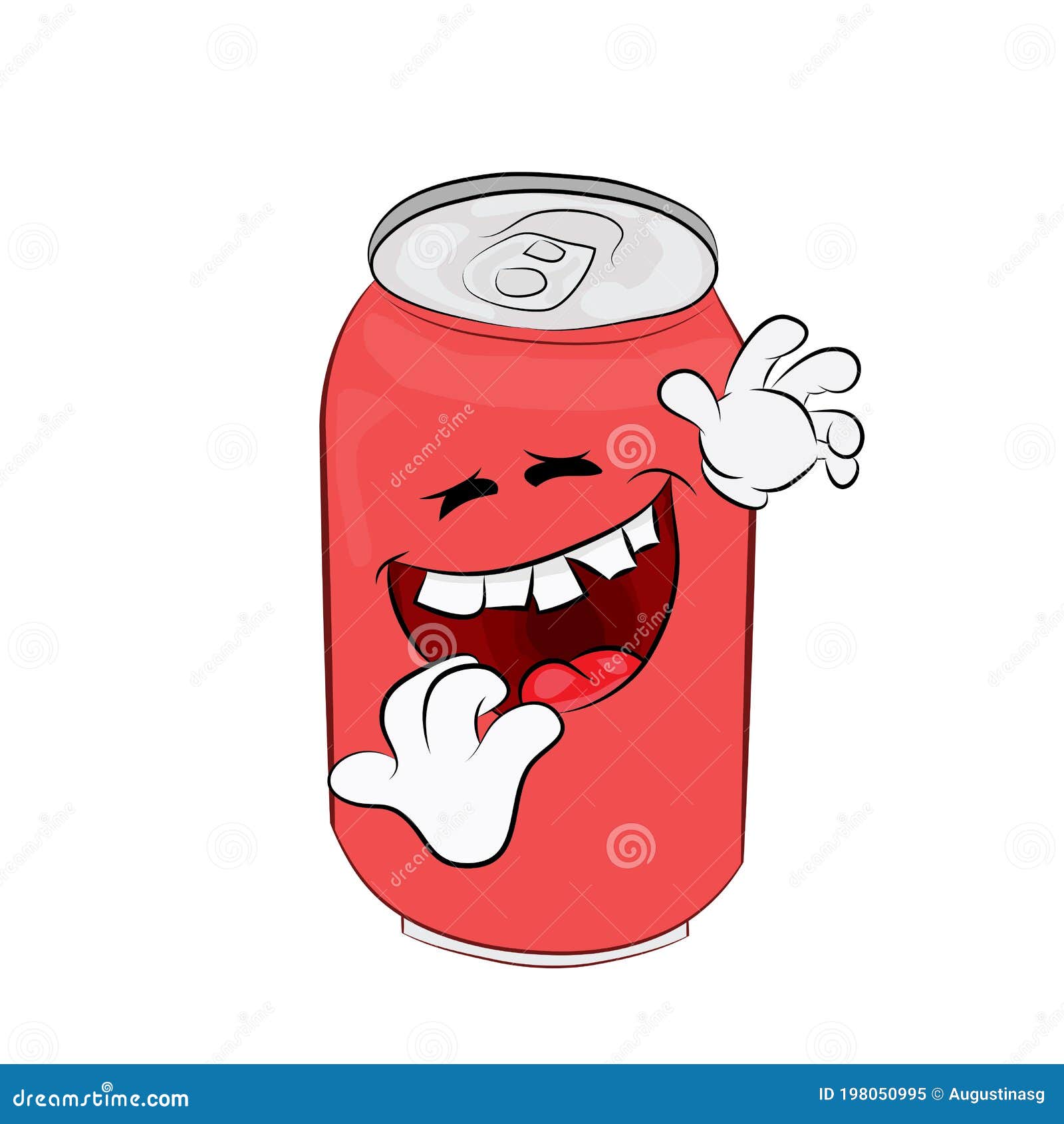 Happy Cartoon Illustration of Red Can Stock Illustration - Illustration ...