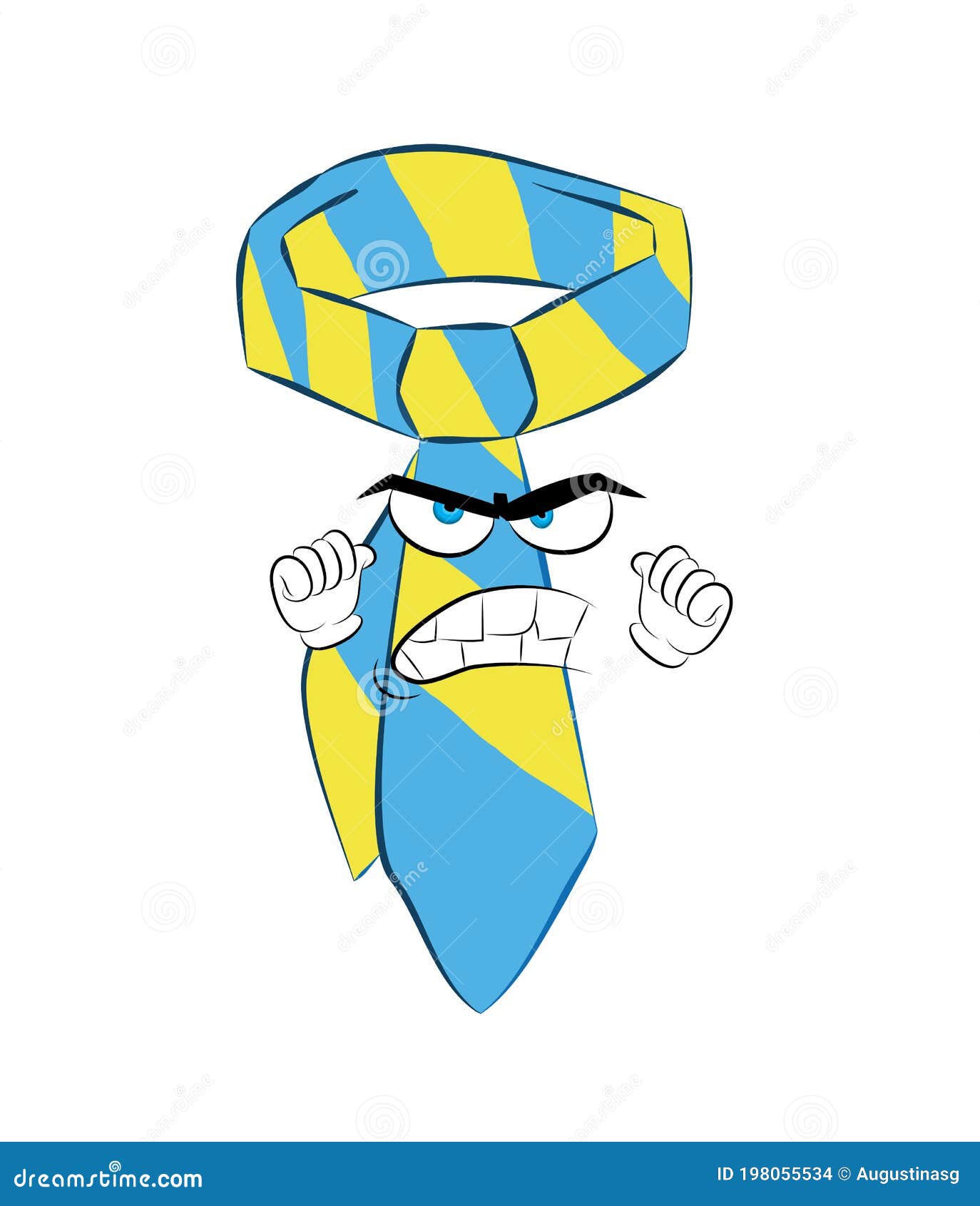 Angry Cartoon Illustration Of Tie | CartoonDealer.com #198055534