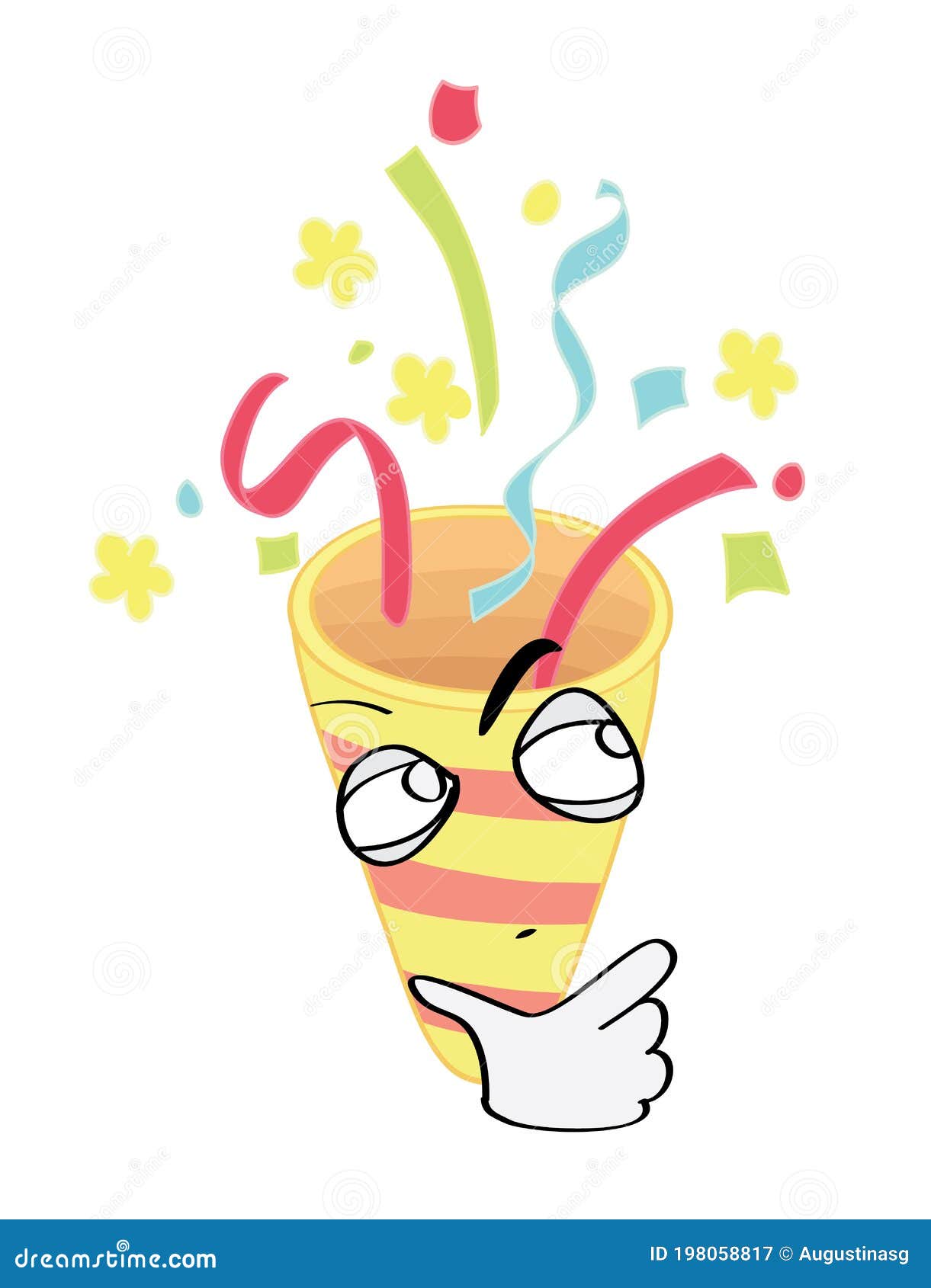 Curious Internet Meme Illustration Of Popping Confetti Royalty-Free ...
