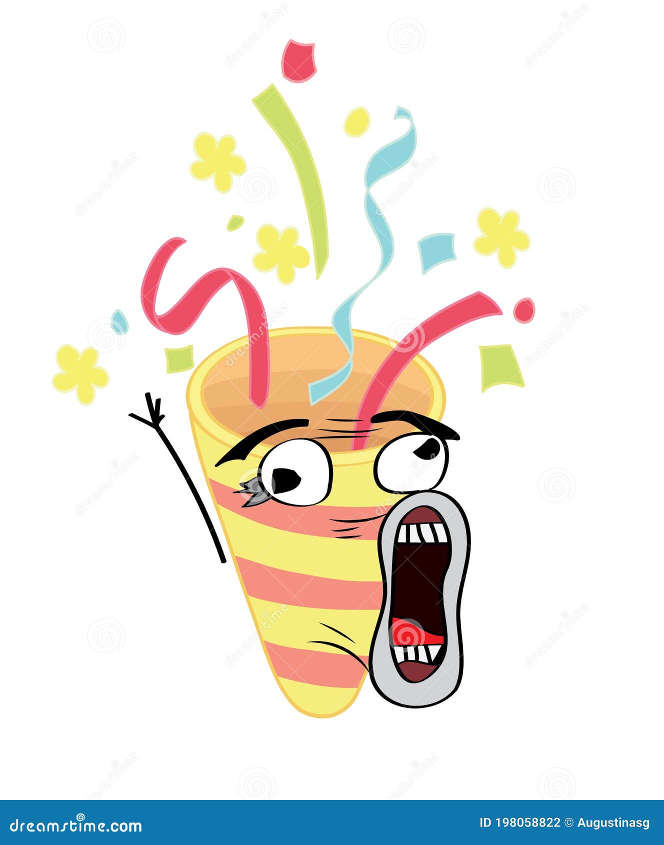 Crazy Internet Meme Illustration Of Popping Confetti | CartoonDealer ...