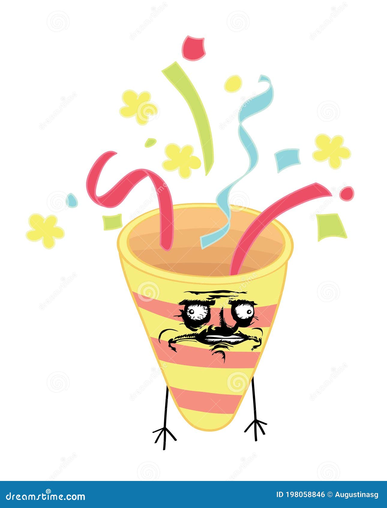 Troll Internet Meme Illustration Of Popping Confetti | CartoonDealer ...