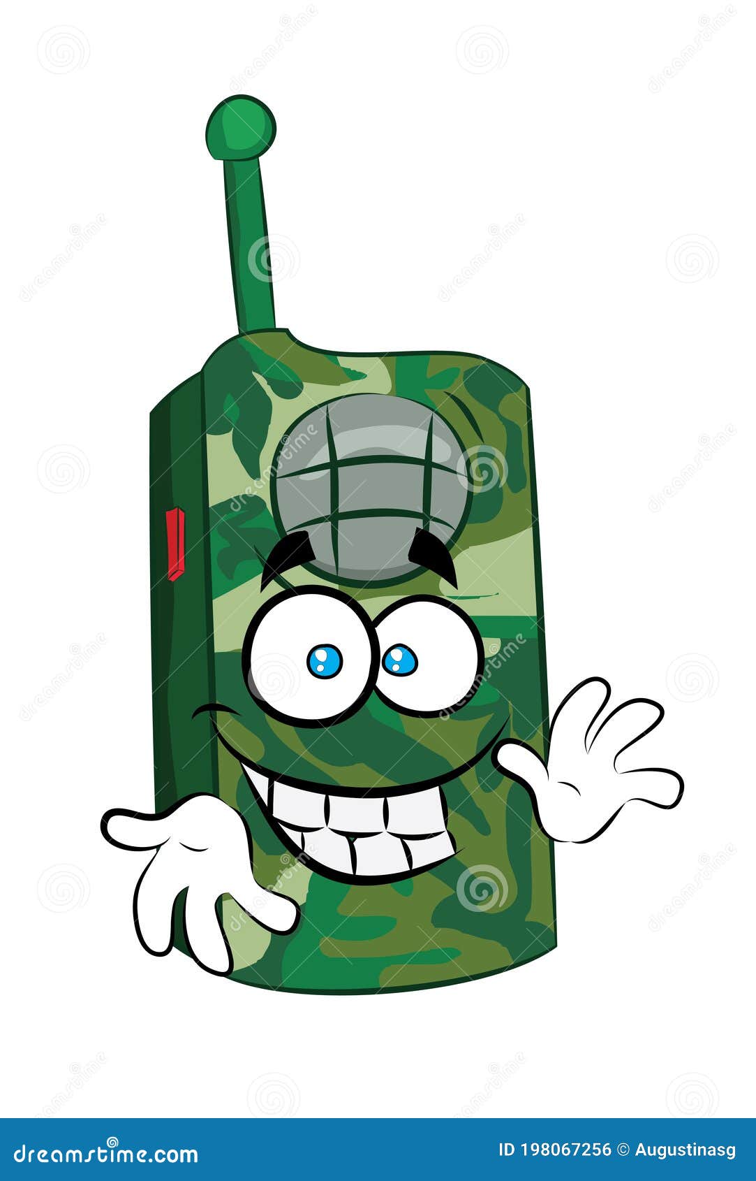 Happy Military Dad Reunited With Wife And Kids Vector Illustration ...