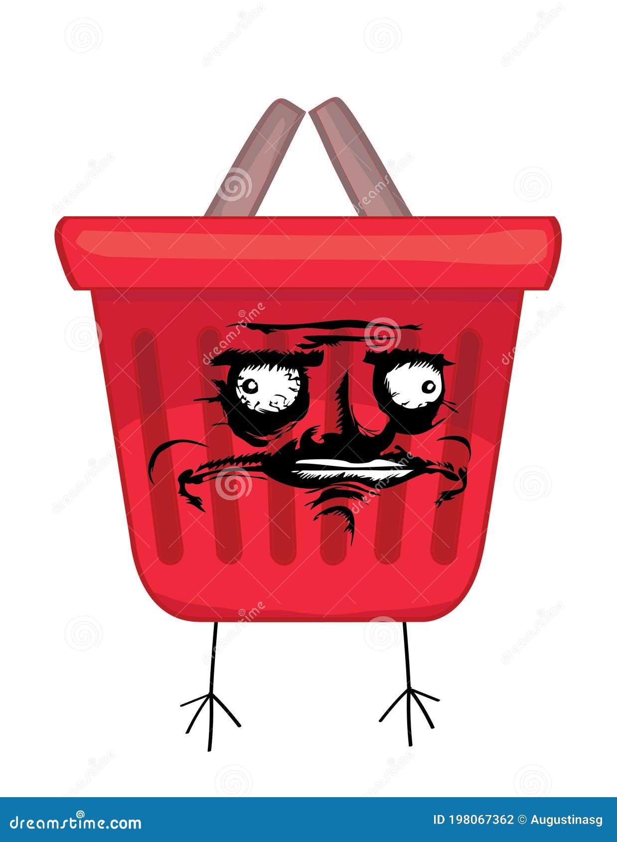 Troll Internet Meme Illustration of Shopping Basket Stock Illustration ...