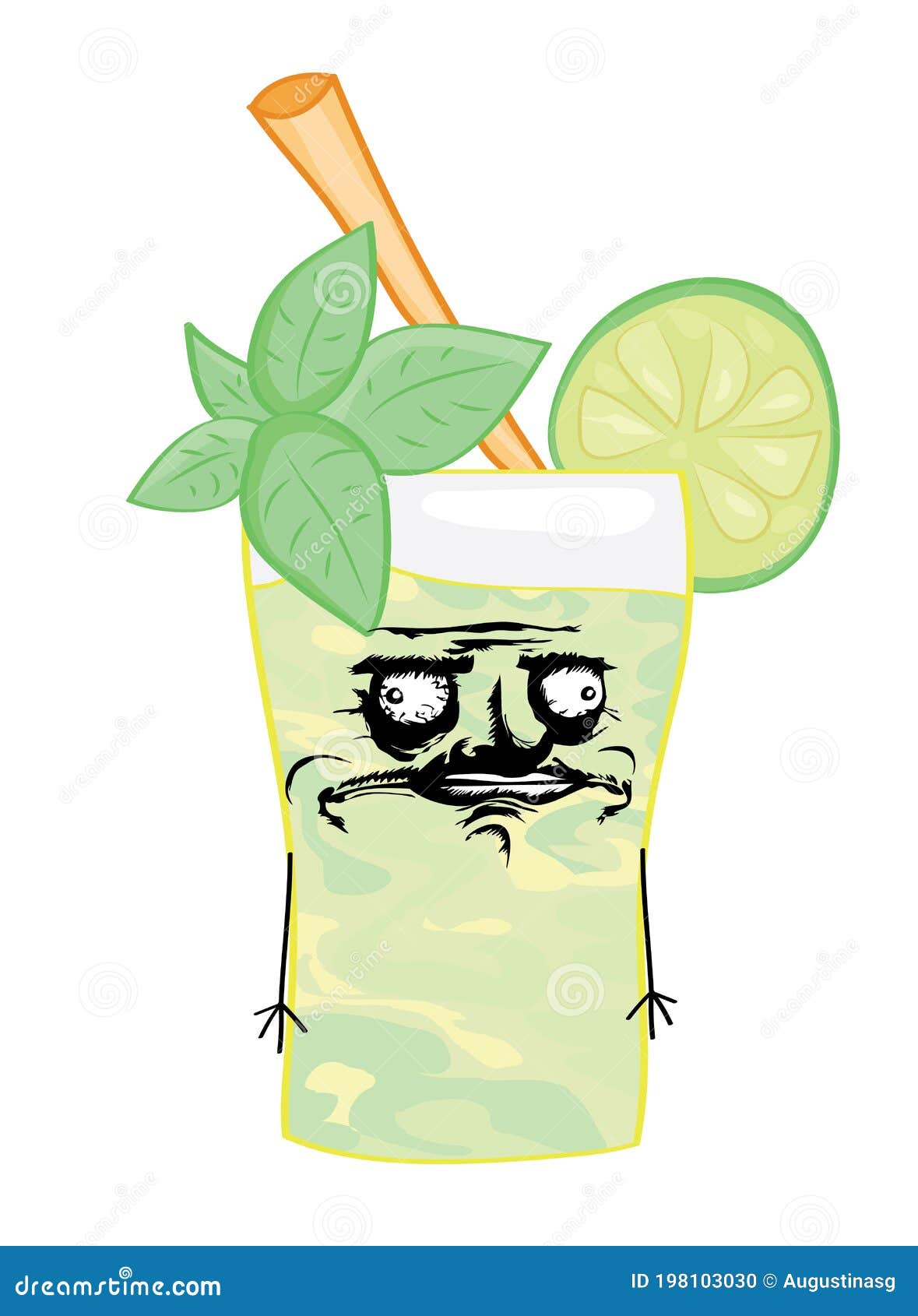 Troll Internet Meme Illustration of Mojito Cocktail Stock Illustration ...