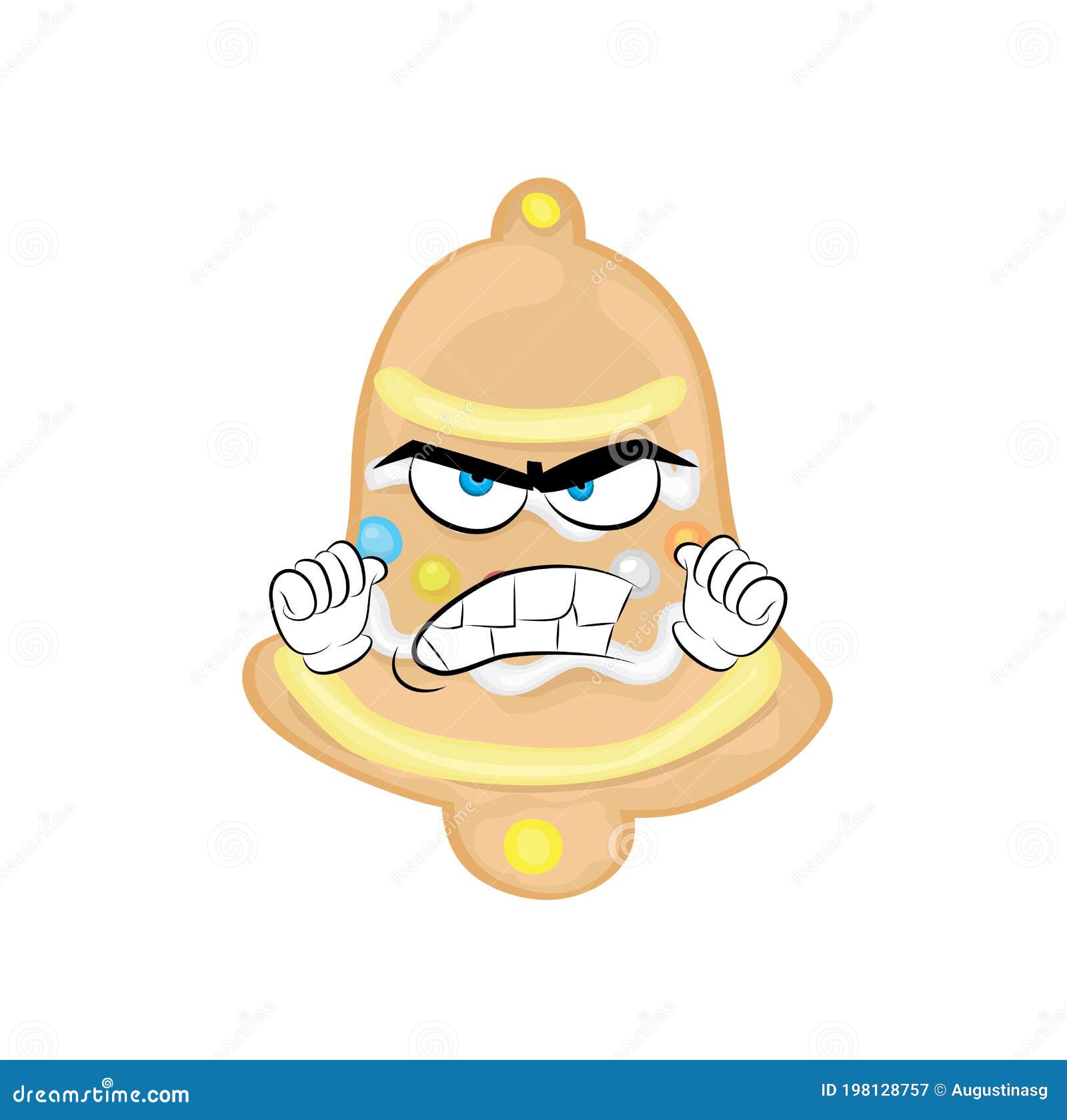 Angry Bell Cartoon Stock Illustration | CartoonDealer.com #48991801