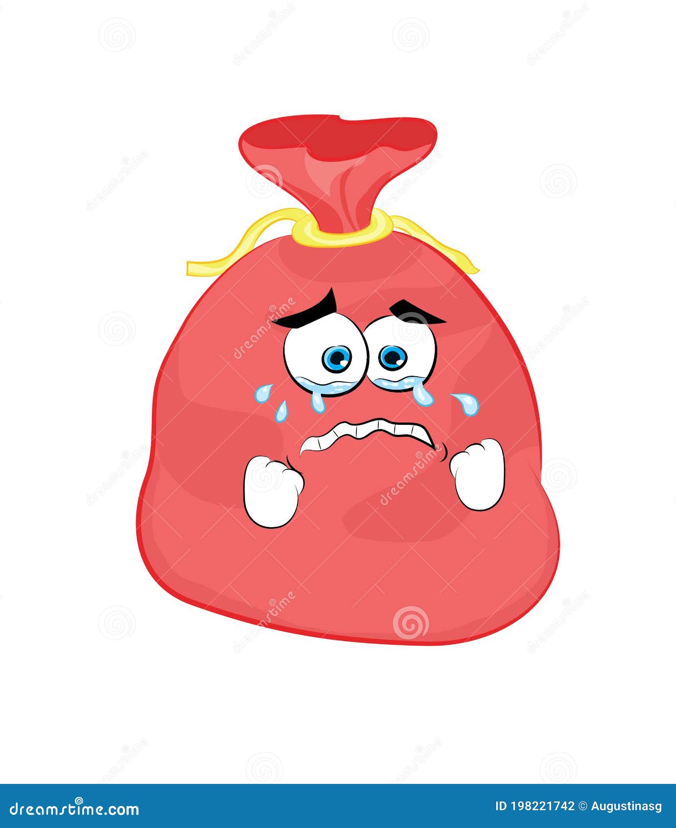 Sad Crying Santa With Empty Pockets Vector Cartoon | CartoonDealer.com ...