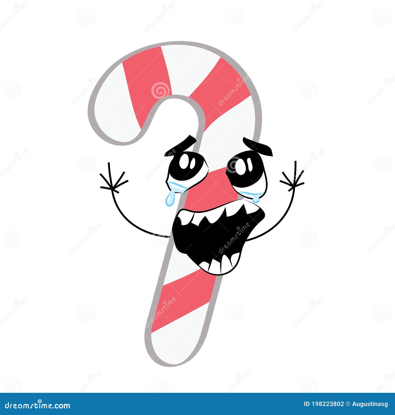 Sad Crying Lollipop Cartoon Style Vector Illustration | CartoonDealer ...