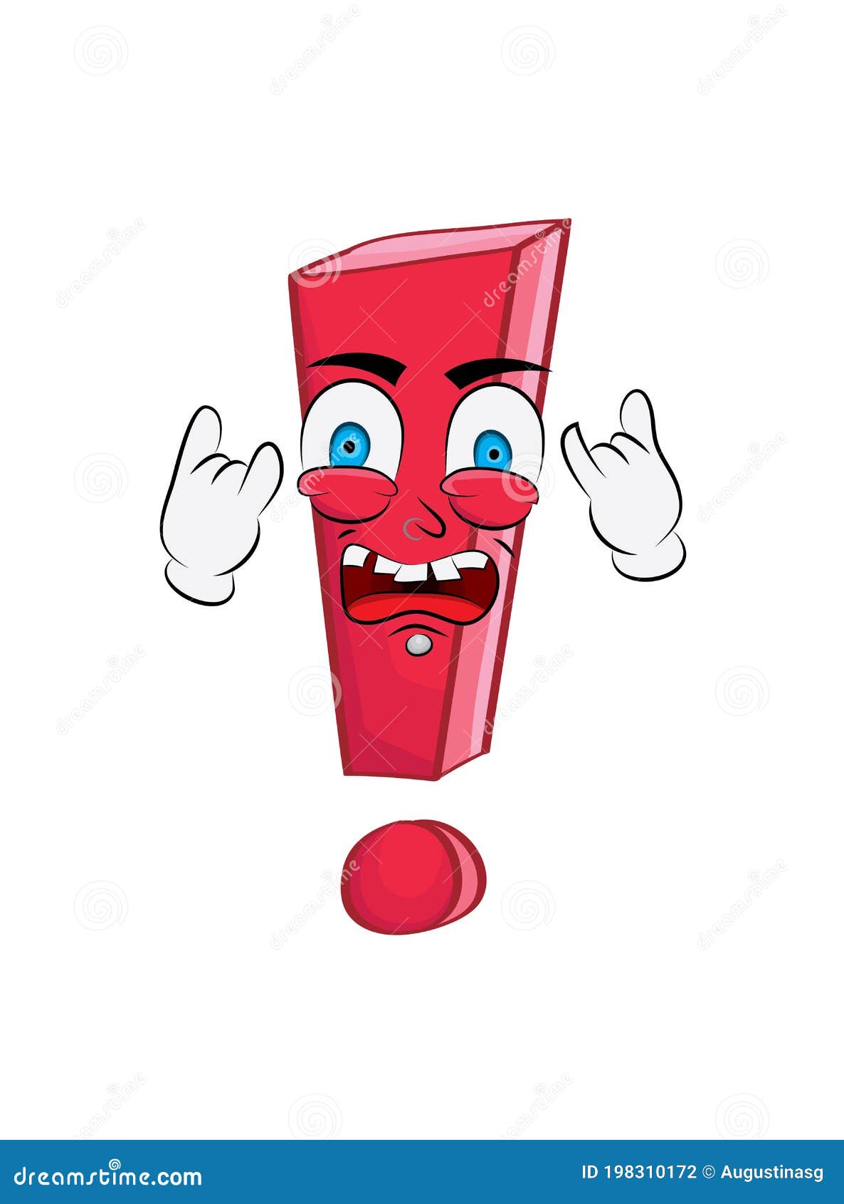 Punk Cartoon Illustration of Exclamation Mark Stock Illustration ...