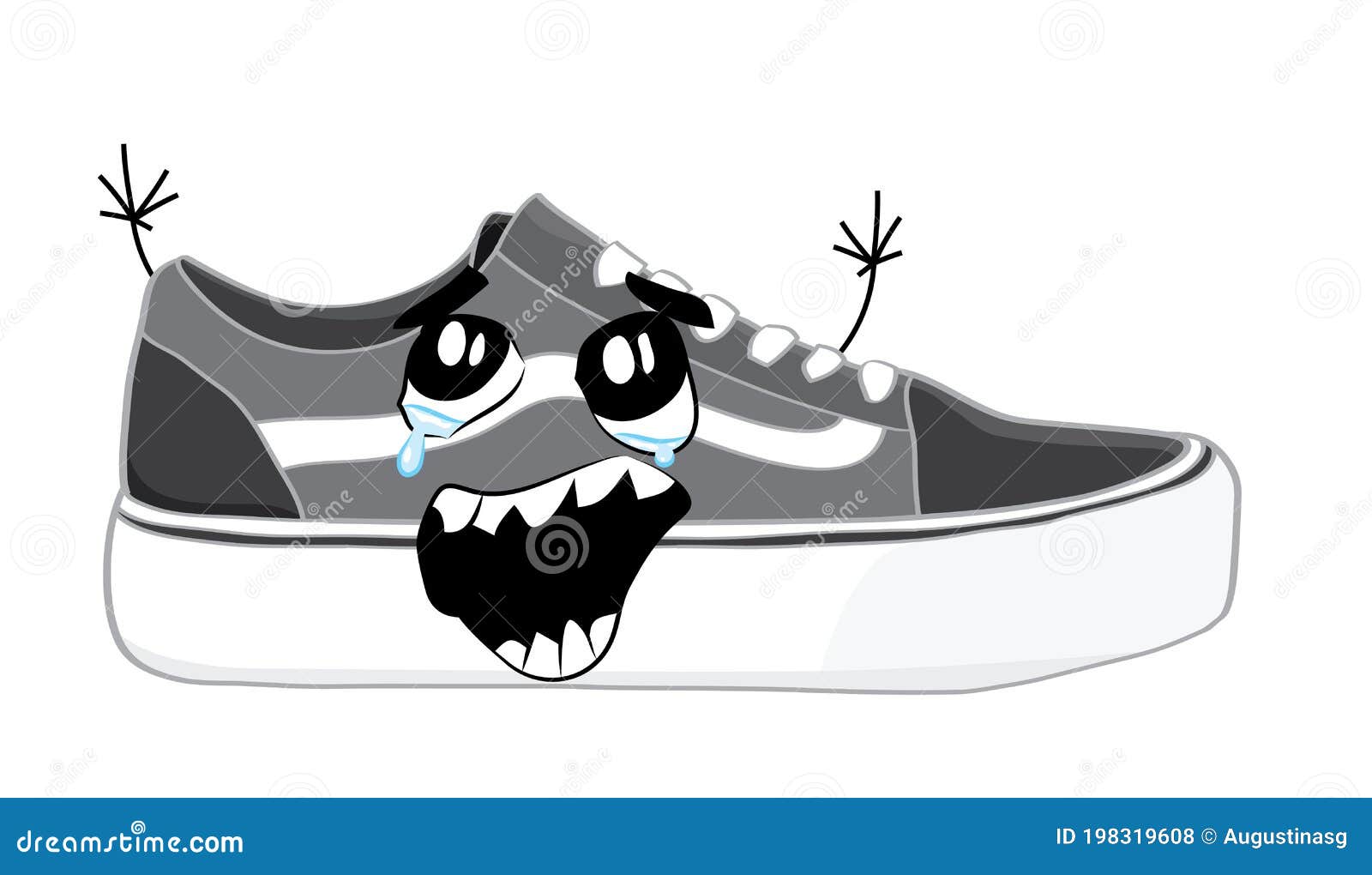Crying Internet Meme Illustration of Fashionable Shoes Stock ...