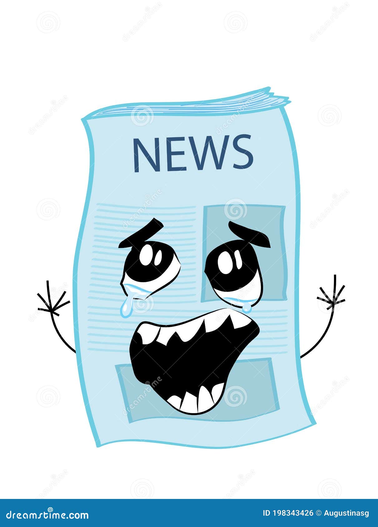 Crying Internet Meme Illustration of Newspapper Stock Illustration ...