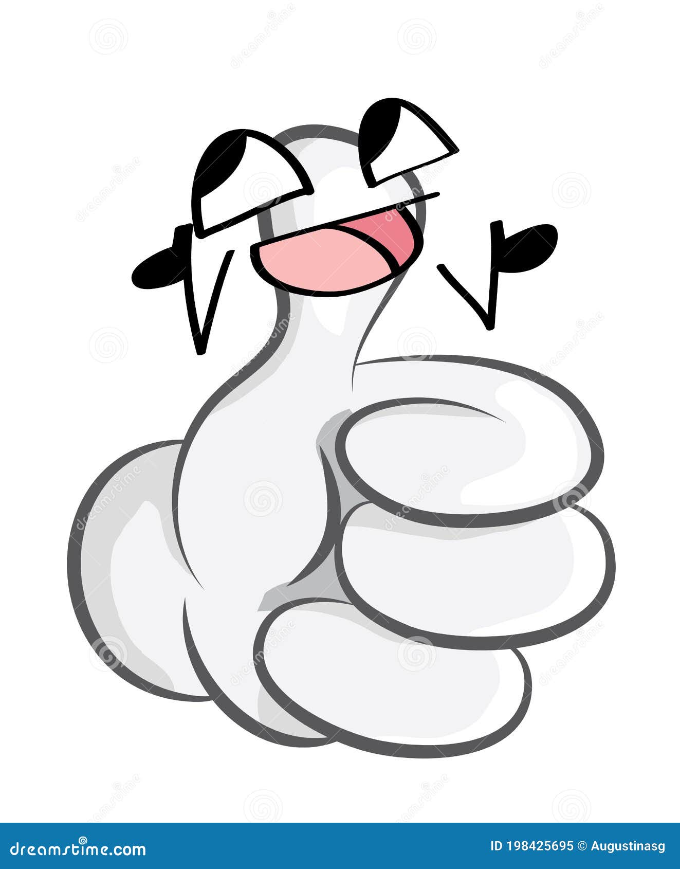 Troll With Thumbs Up Sign Cartoon Vector | CartoonDealer.com #28059179