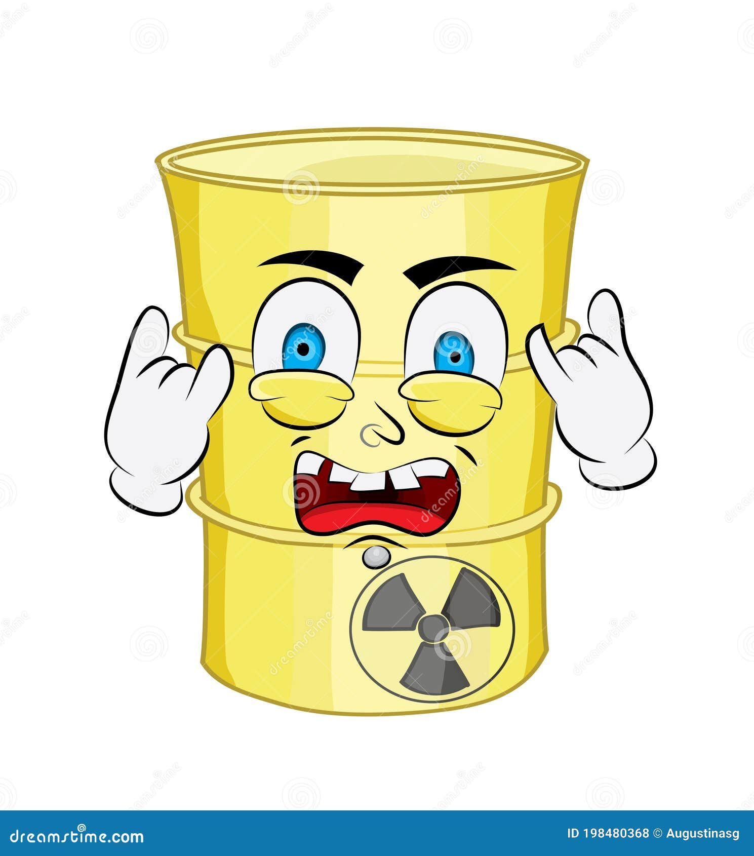 Punk Cartoon Illustration of Toxic Waste Barrel Stock Illustration ...