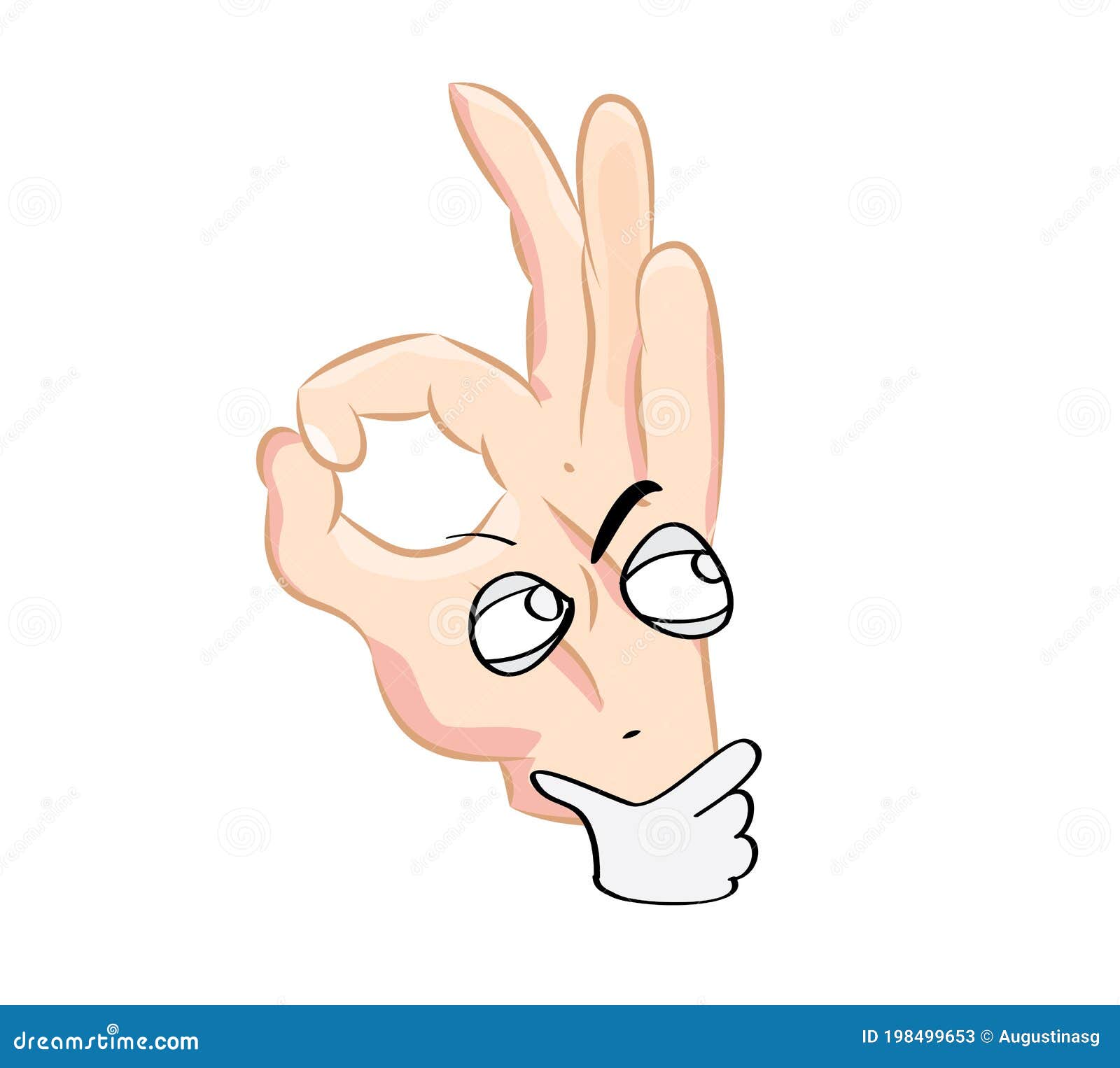 Curious Internet Meme Illustration of OK Symbol Stock Illustration ...