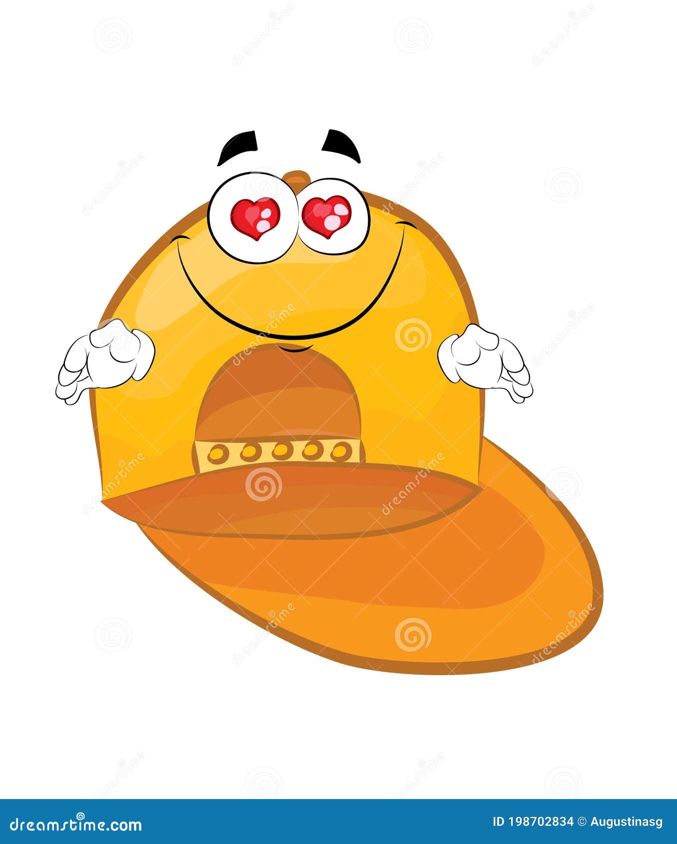 In Love Cartoon Illustration of Golf Cap Stock Illustration ...