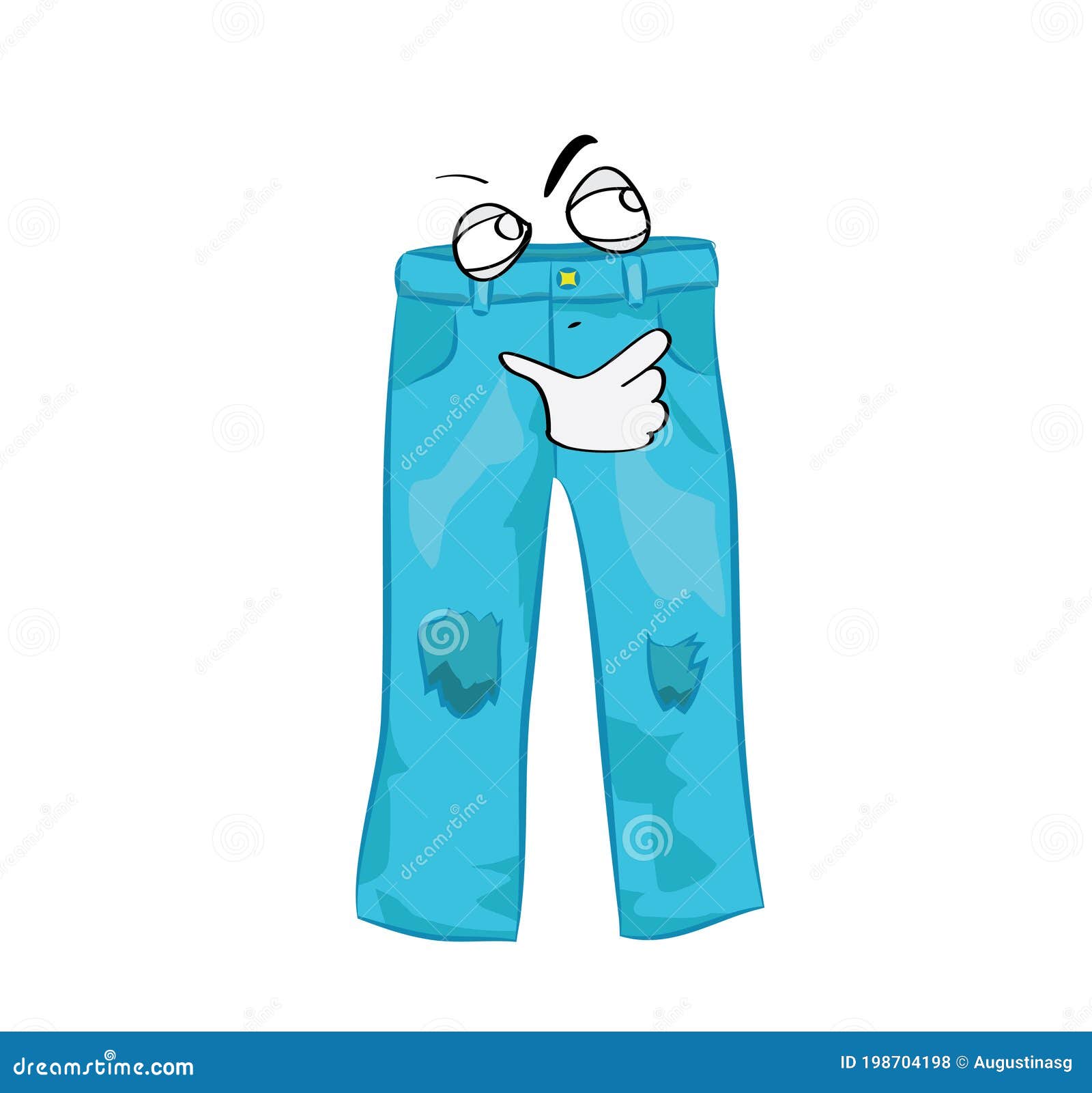 Curious Internet Meme Illustration of Blue Jeans Stock Illustration ...