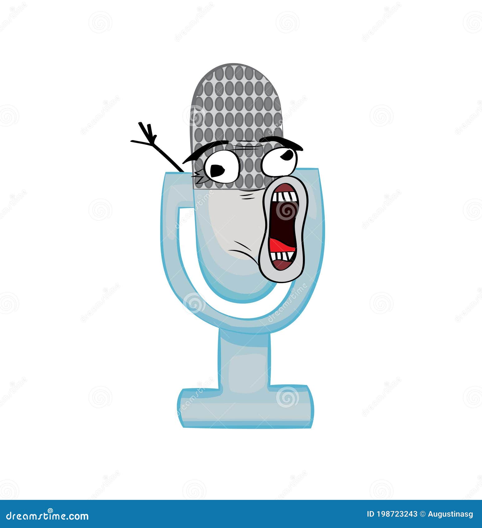 Crazy Microphone Cartoon | CartoonDealer.com #44139149