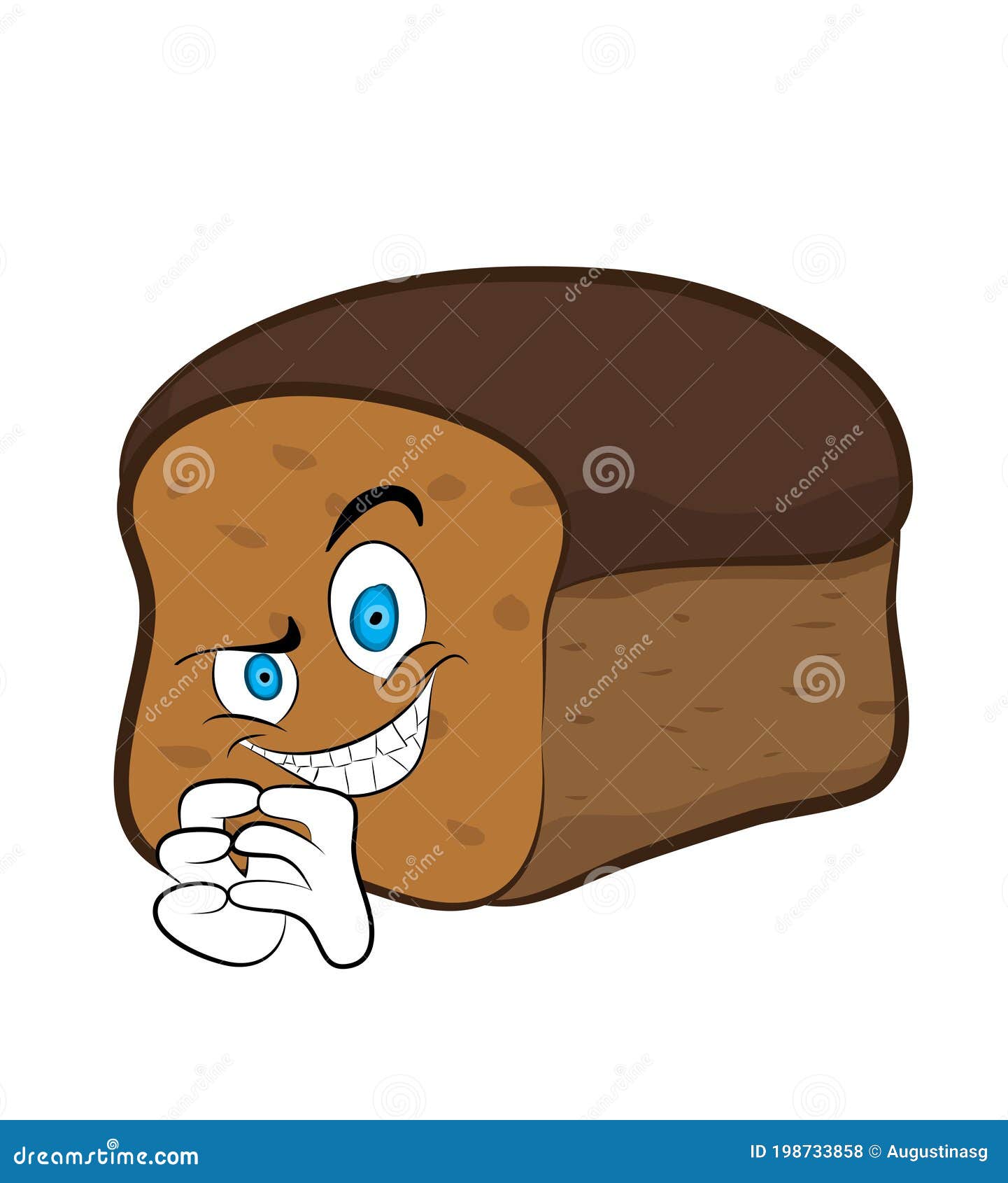 Evil Cartoon Illustration of Red Bread Stock Illustration ...