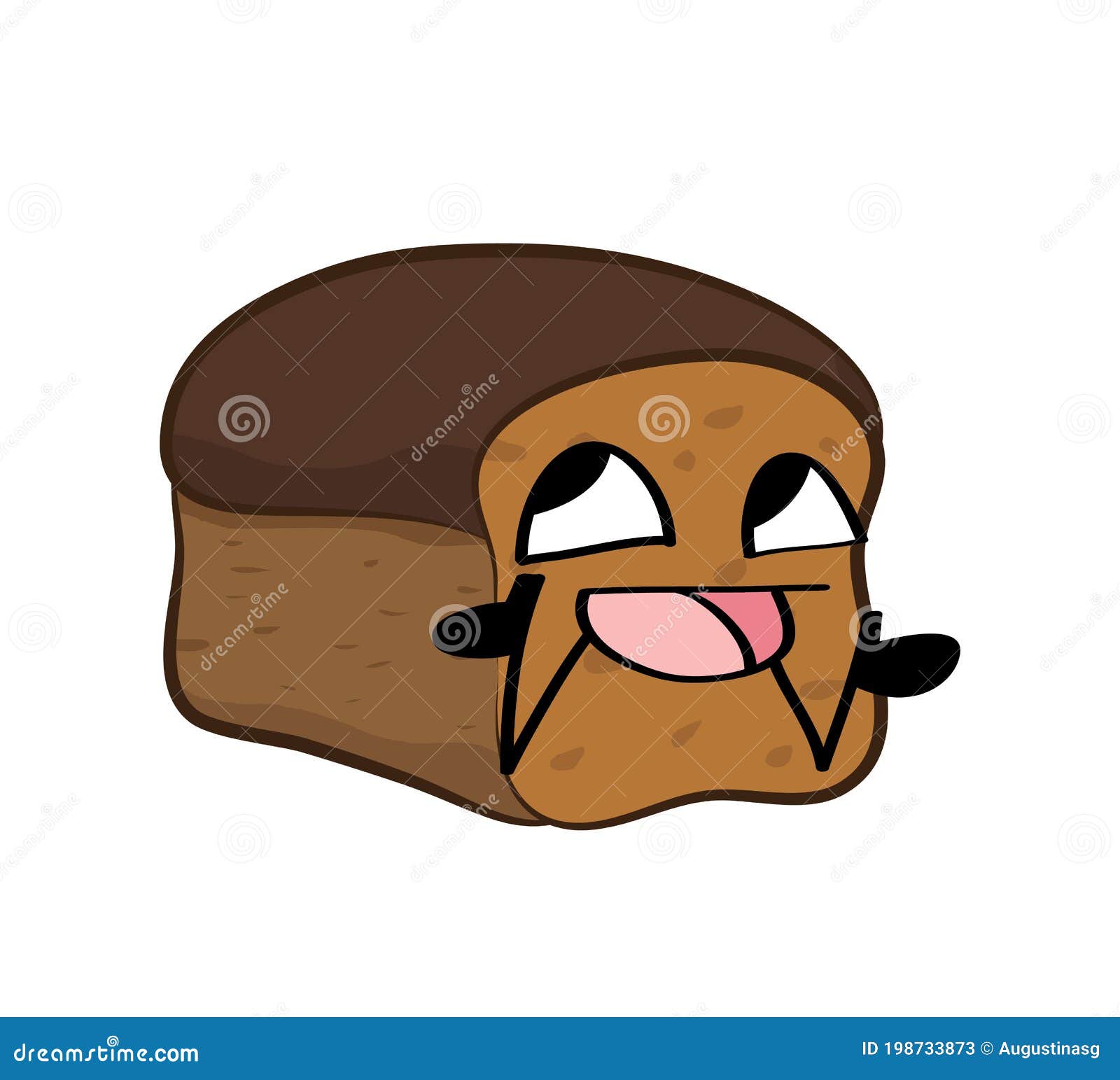Happy Internet Meme Illustration of Red Bread Stock Illustration ...