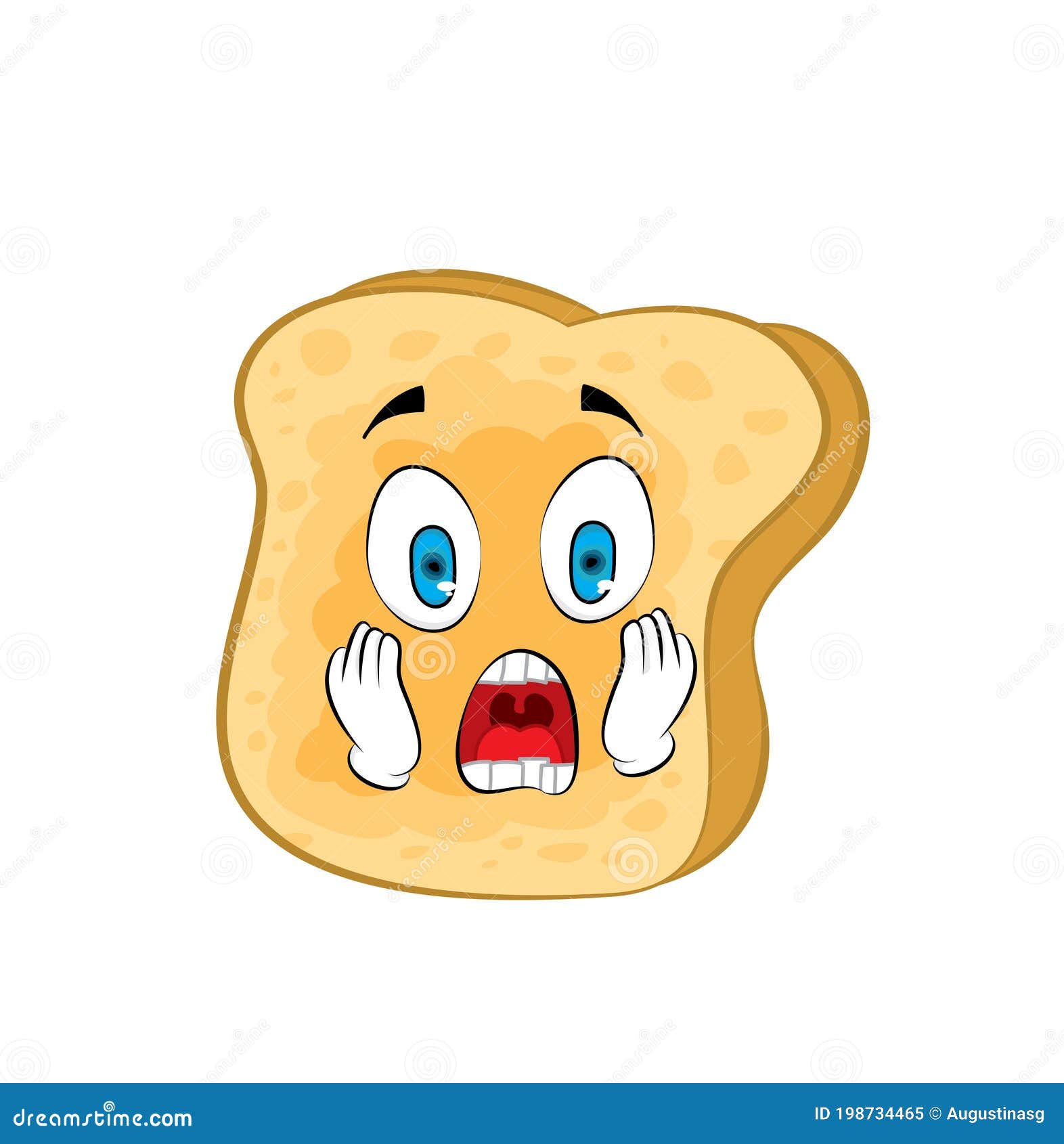 Scared Bread Cartoon Stock Illustration | CartoonDealer.com #49614565