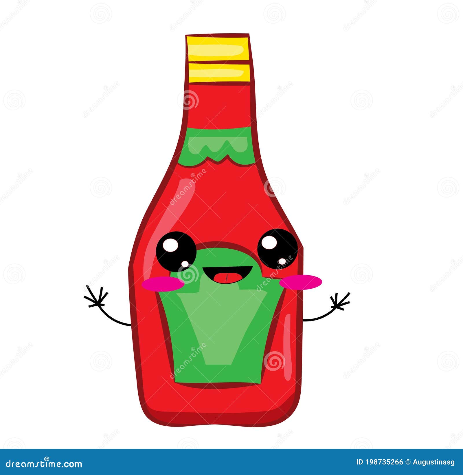 Cute Ketchup Drawing Cute Illustration Cartoon Drawing Coloring ...