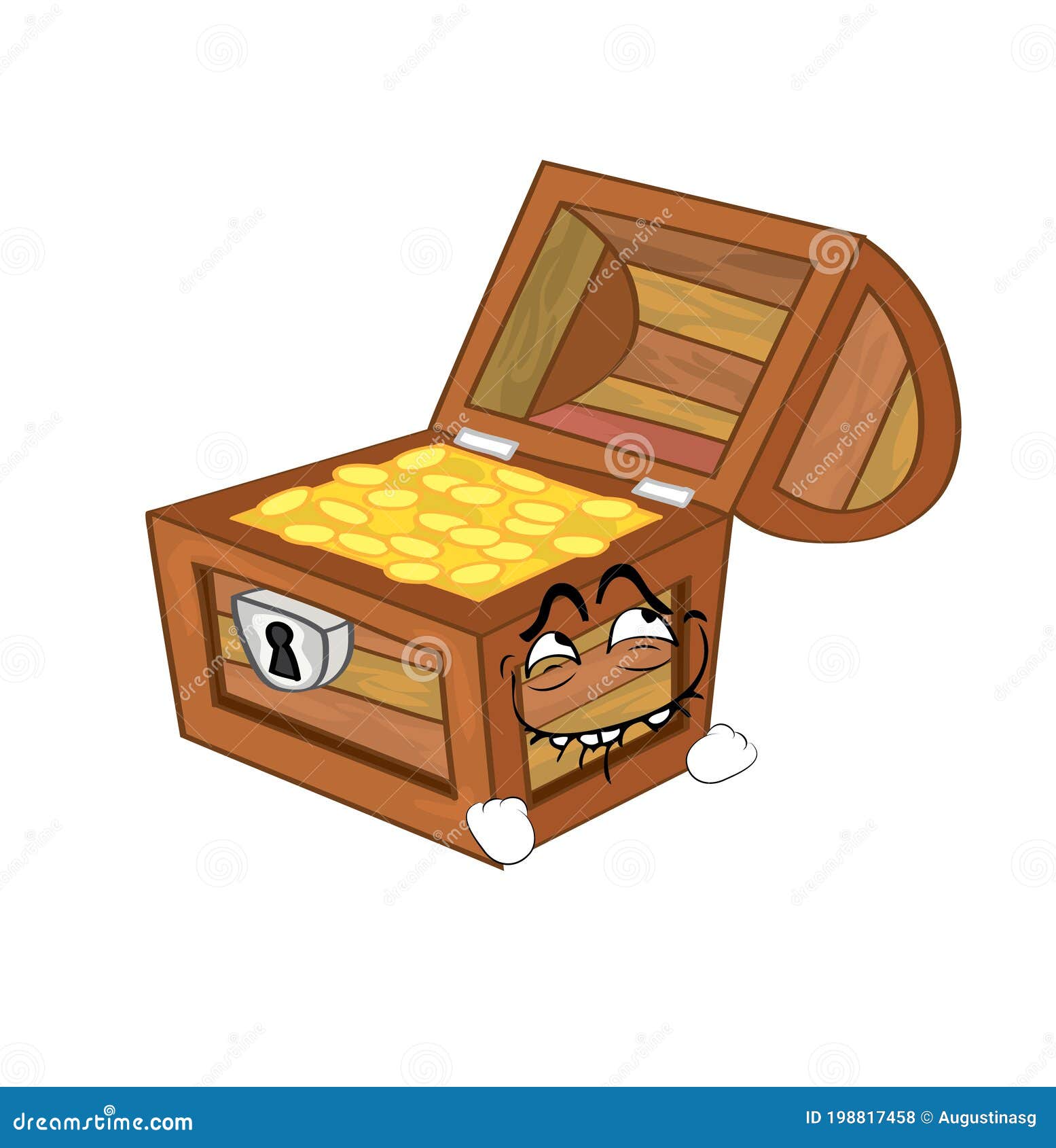 Comic Internet Meme Illustration Of Opened Chest Icon | CartoonDealer ...