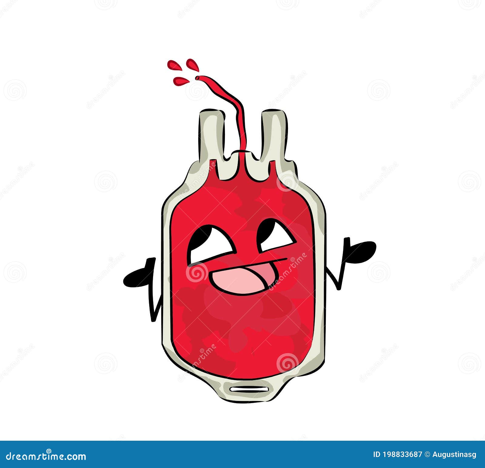 Happy Internet Meme Illustration of Blood Pack Stock Illustration ...