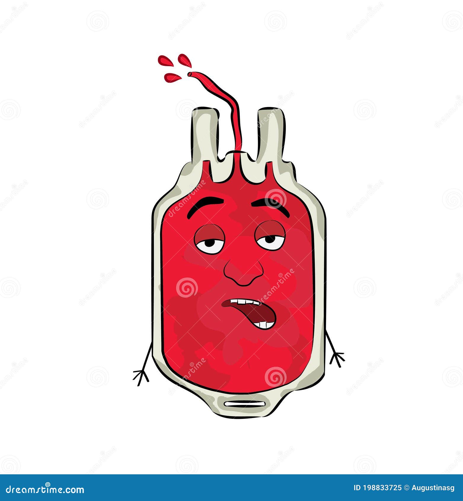 Blood Pack And Syringe Isolated Medical Tools Injection And Transfusion ...