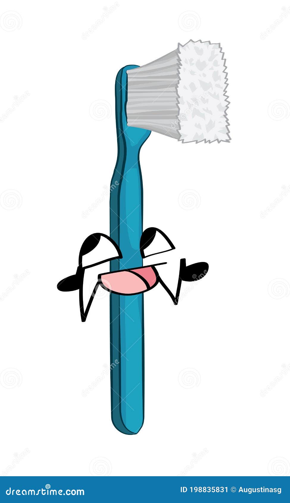 Happy Internet Meme Illustration Of Toothbrush | CartoonDealer.com ...