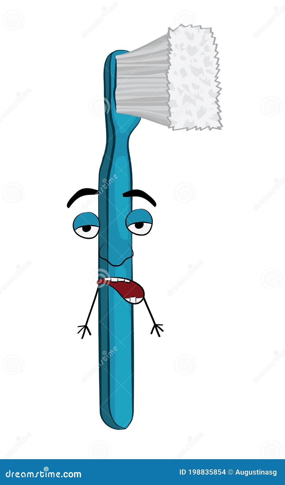Dumb Looking Illustration of Toothbrush Stock Illustration ...