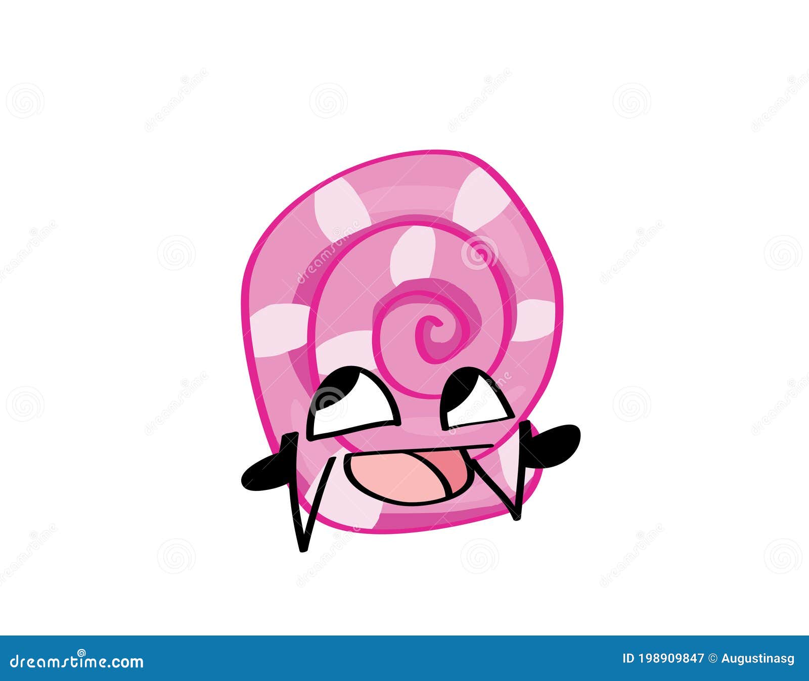 Happy Internet Meme Illustration of Snail Shell Stock Illustration ...