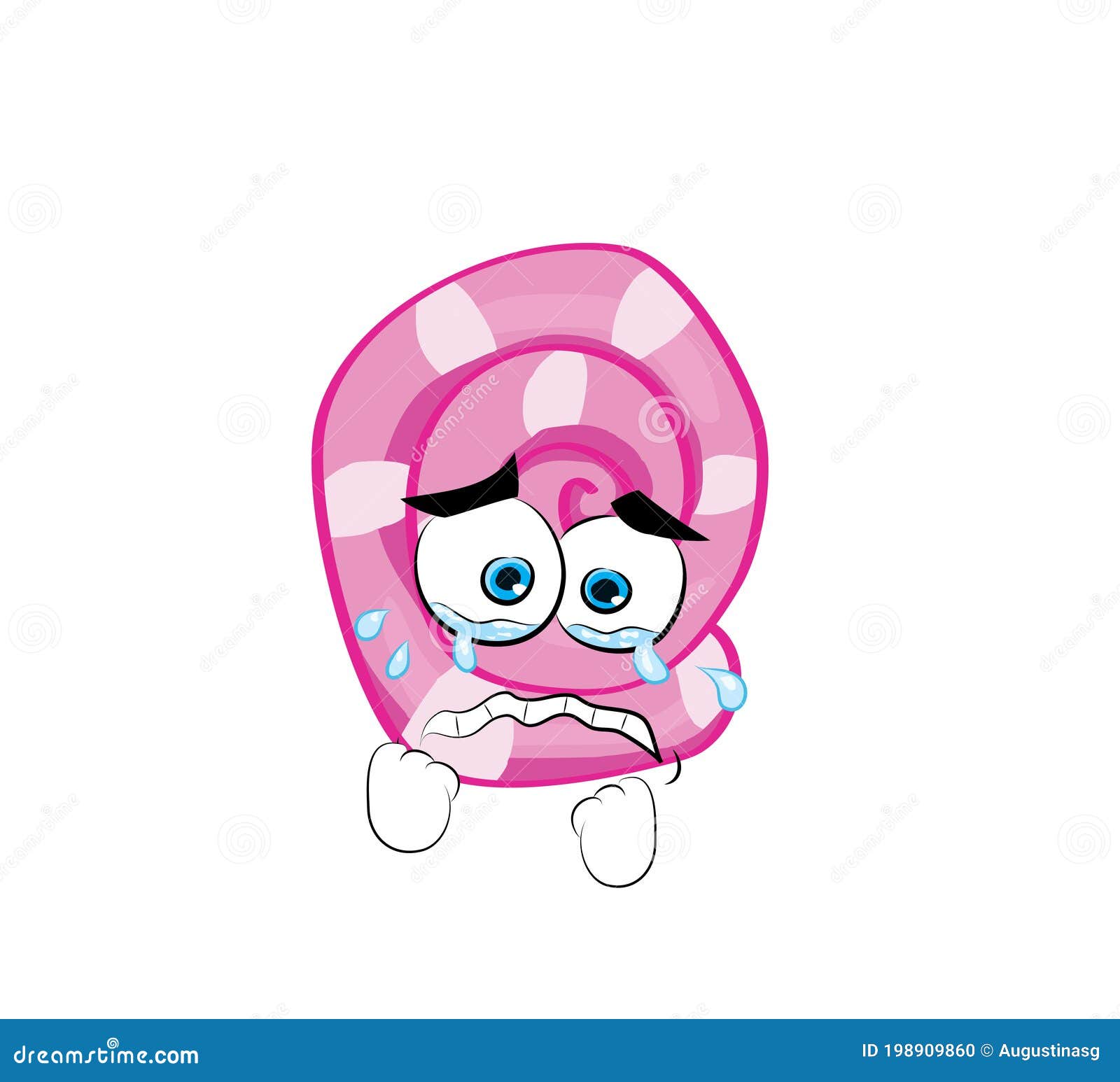 Crying Cartoon Illustration Of Snail Shell | CartoonDealer.com #198909860