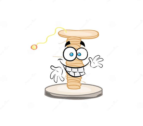 Happy Cartoon Illustration of Cat Scratcher Stock Illustration ...