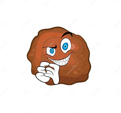 Evil Cartoon Illustration of Meatball Stock Illustration - Illustration ...
