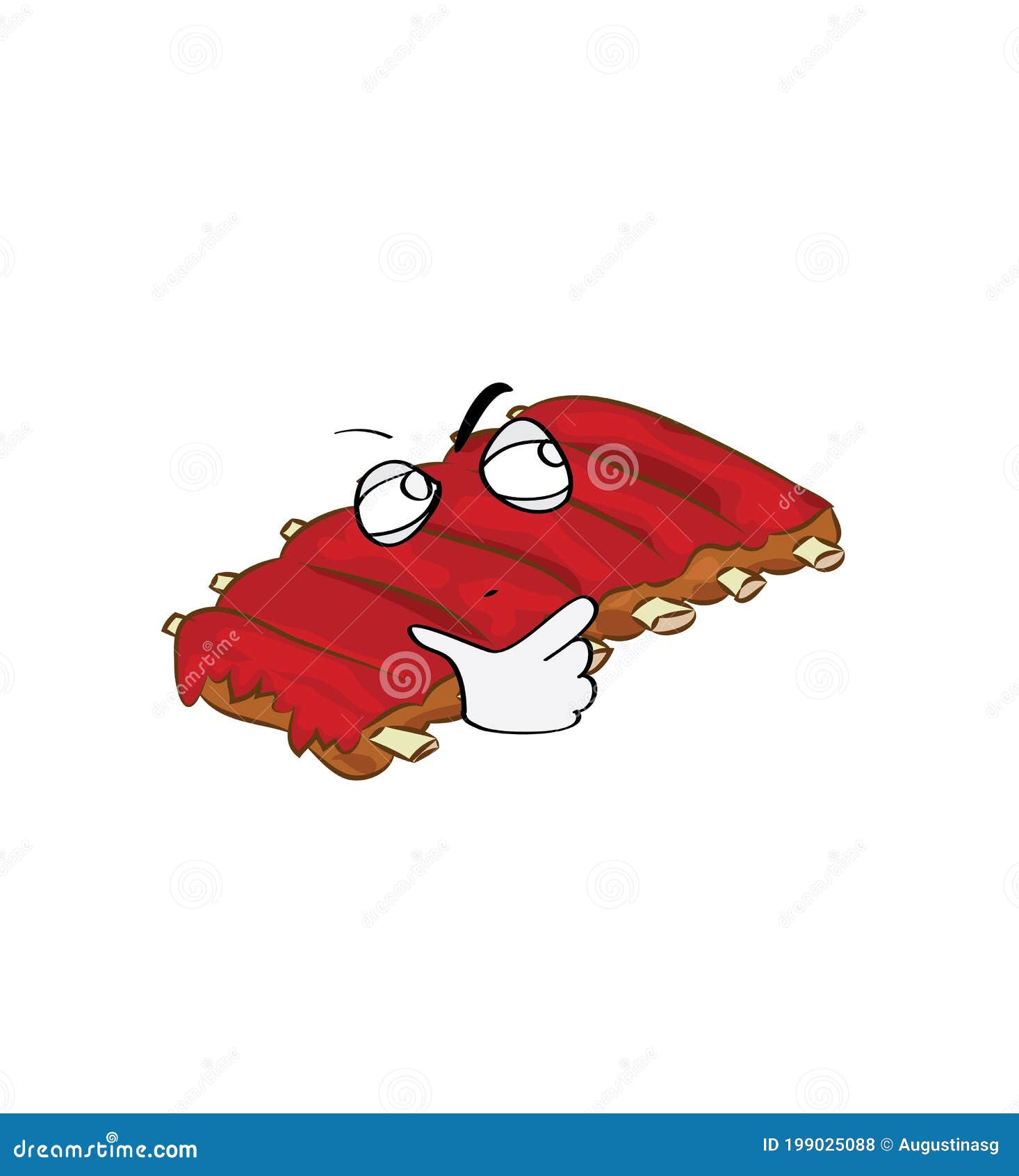 Curious Internet Meme Illustration Of Bbq Ribs Stock Illustration ...
