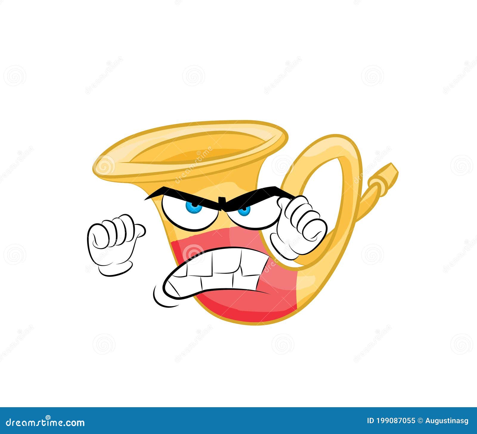 Angry French 3D Cartoon Character Royalty-Free Stock Photography ...